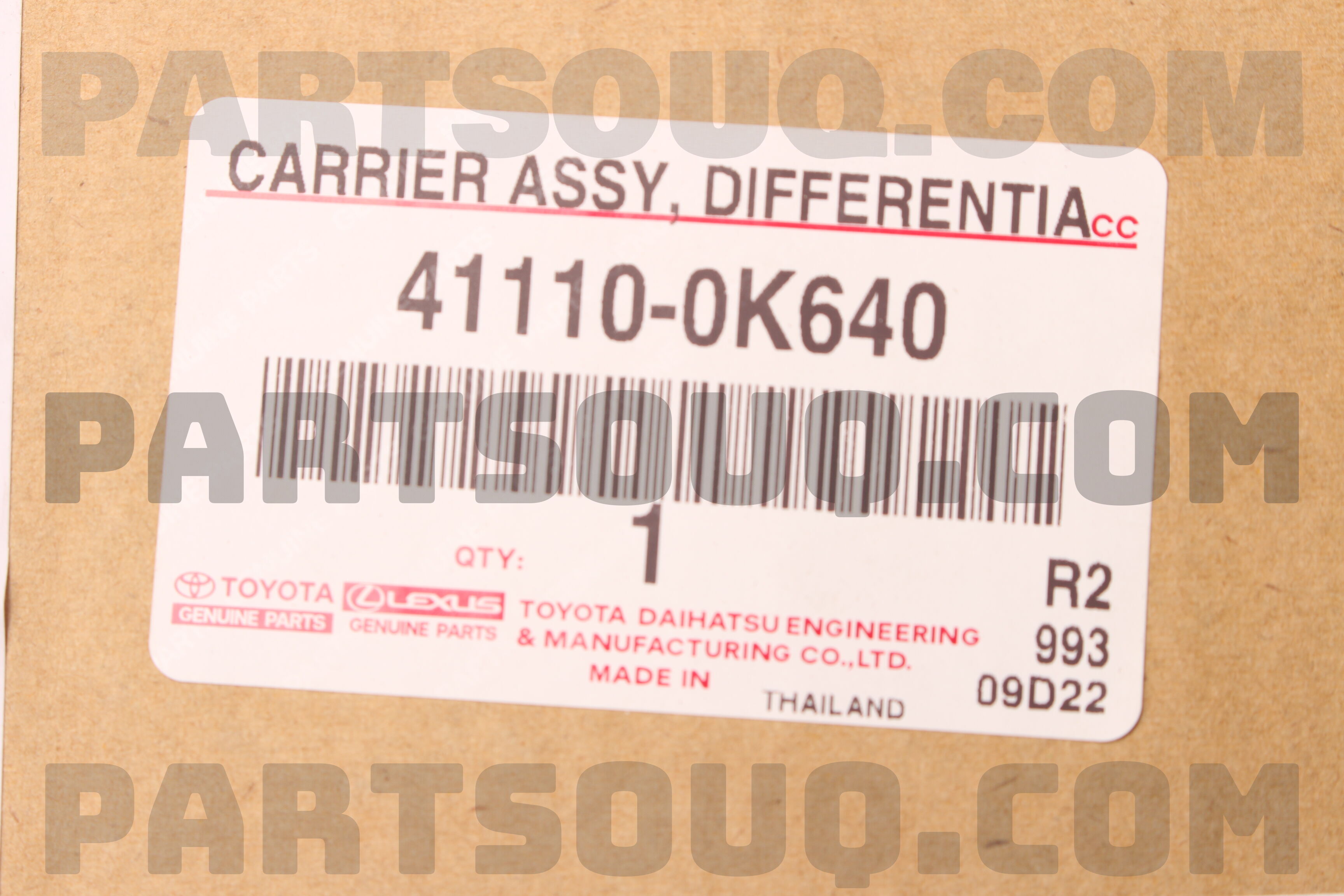 CARRIER ASSY DIFFER 411100K640 | Toyota Parts | PartSouq