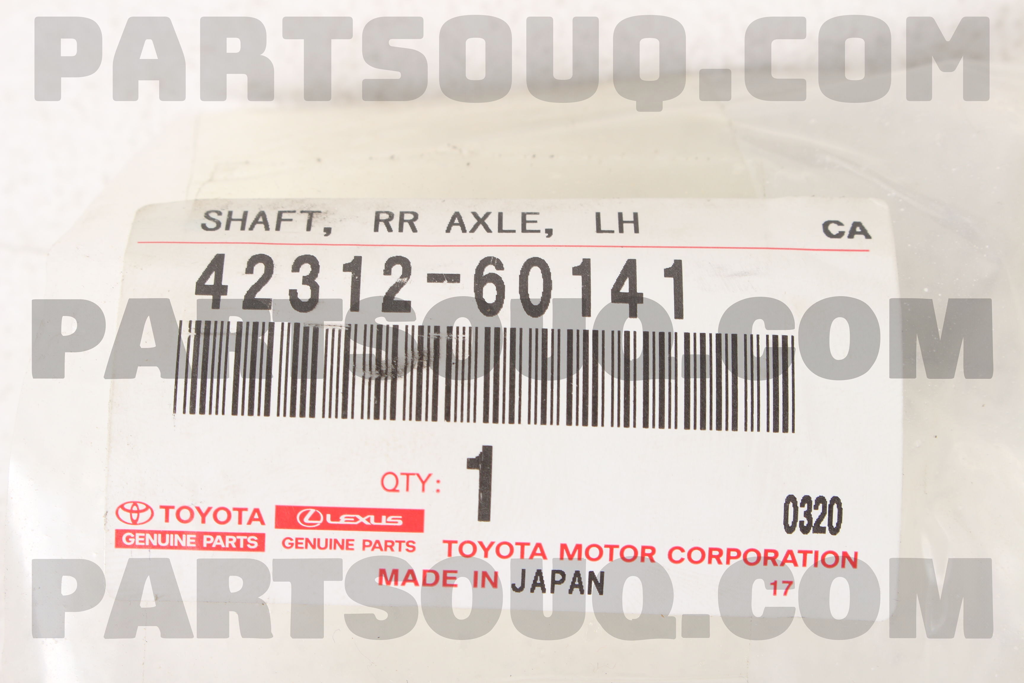 SHAFT, REAR AXLE, LH 4231260140 | Toyota Parts | PartSouq