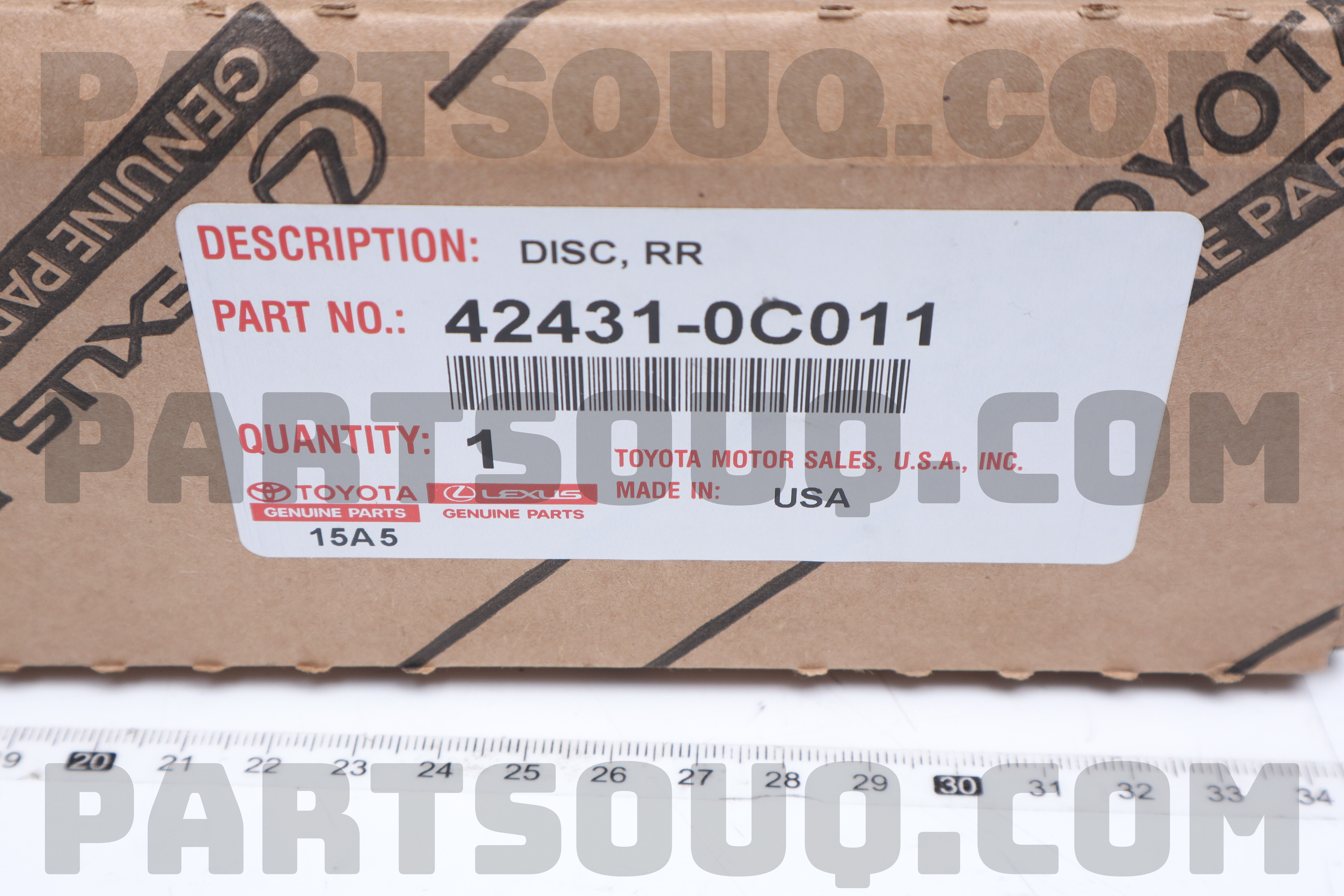 BRAKE DISC REAR TO 42431-0C011 ADVICS A6R135B | ADVICS Parts | PartSouq