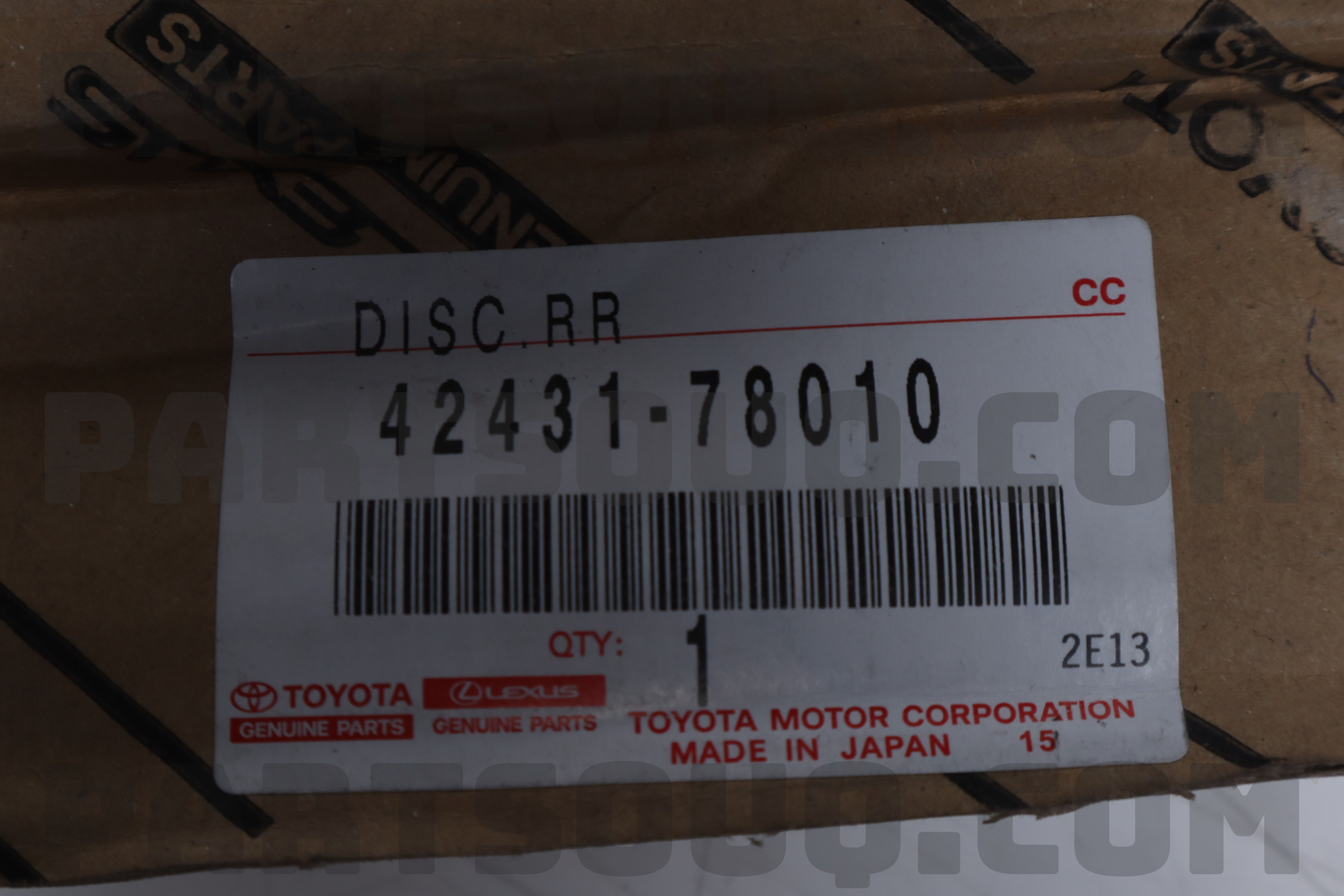 BRAKE DISC REAR LE 42431-78010 ES2XX/350/300H 201806- ADVICS A6R208 ...