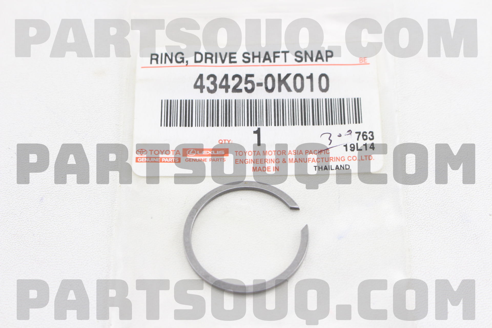 RING, SHAFT SNAP (FOR FRONT DRIVE INNER SHAFT INNER), RH/LH 434250K010 ...