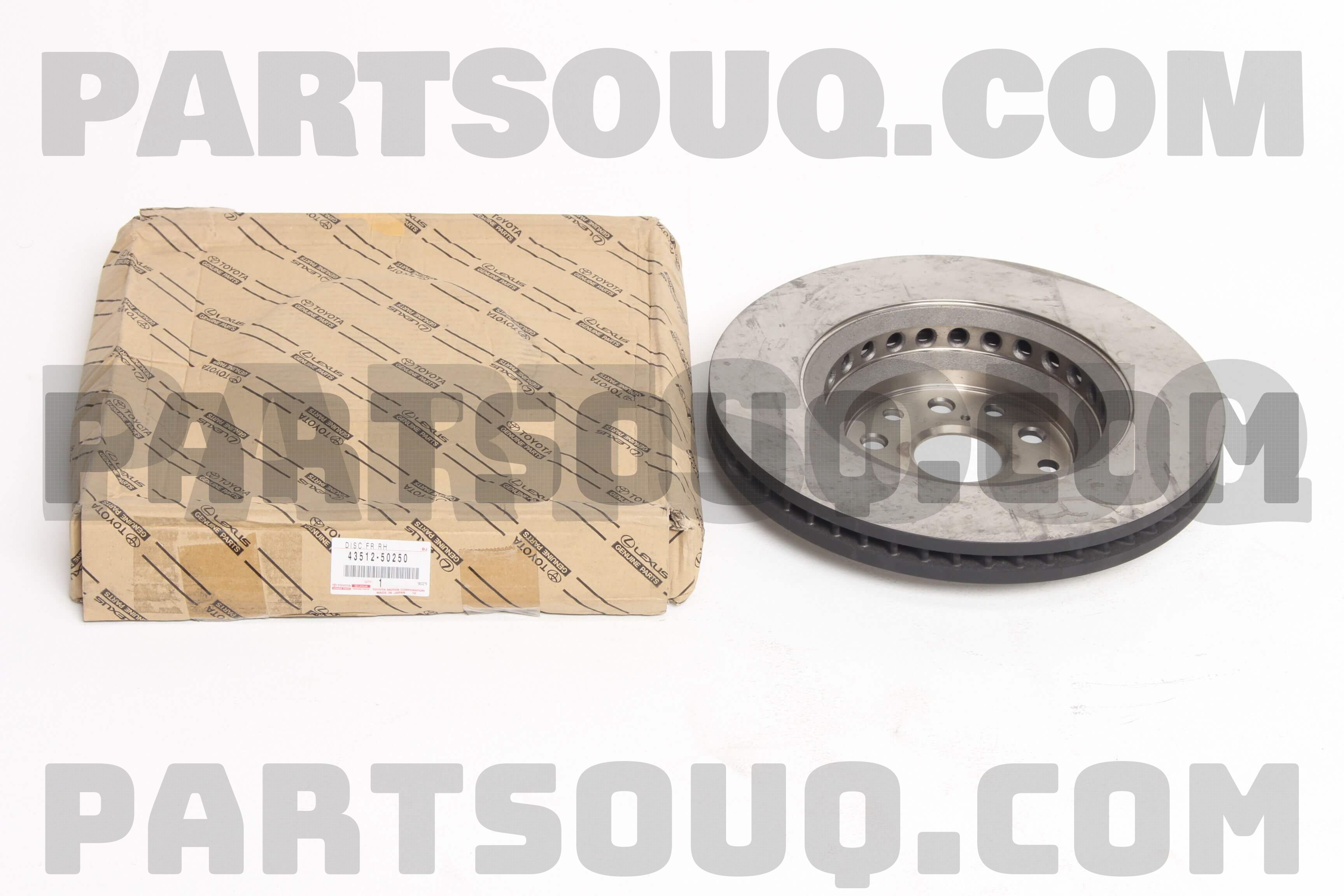 BRAKE DISC FRONT TO 43512-50250 LS460 201301-201812 ADVICS A6F155B ...