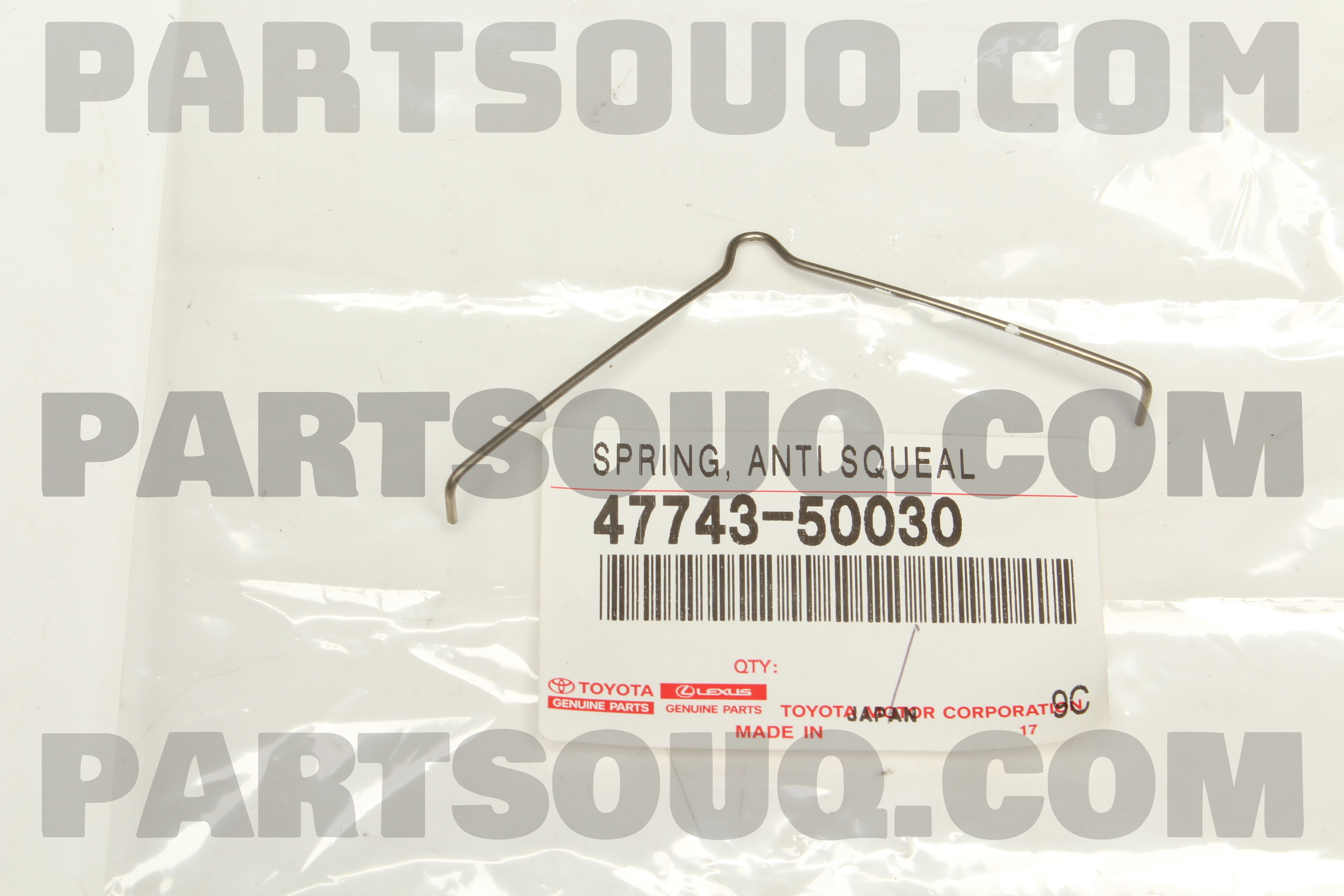 SPRING, ANTI-RATTLE, NO.2(FOR FRONT DISC BRAKE) 4774350030 | Toyota ...