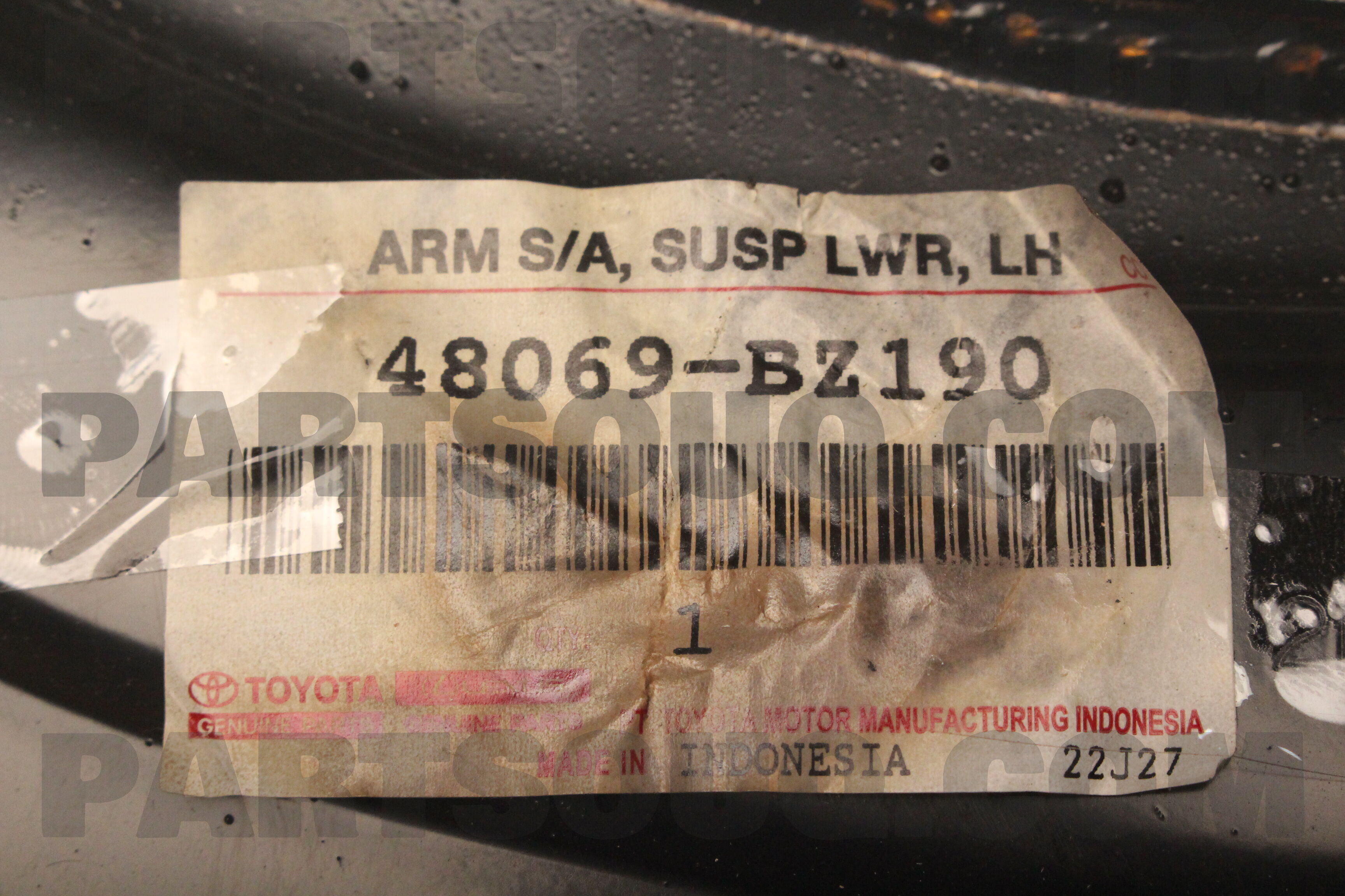ARM SUB-ASSY, FRONT SUSPENSION, LOWER NO.1 LH 48069BZ160 | Toyota Parts ...