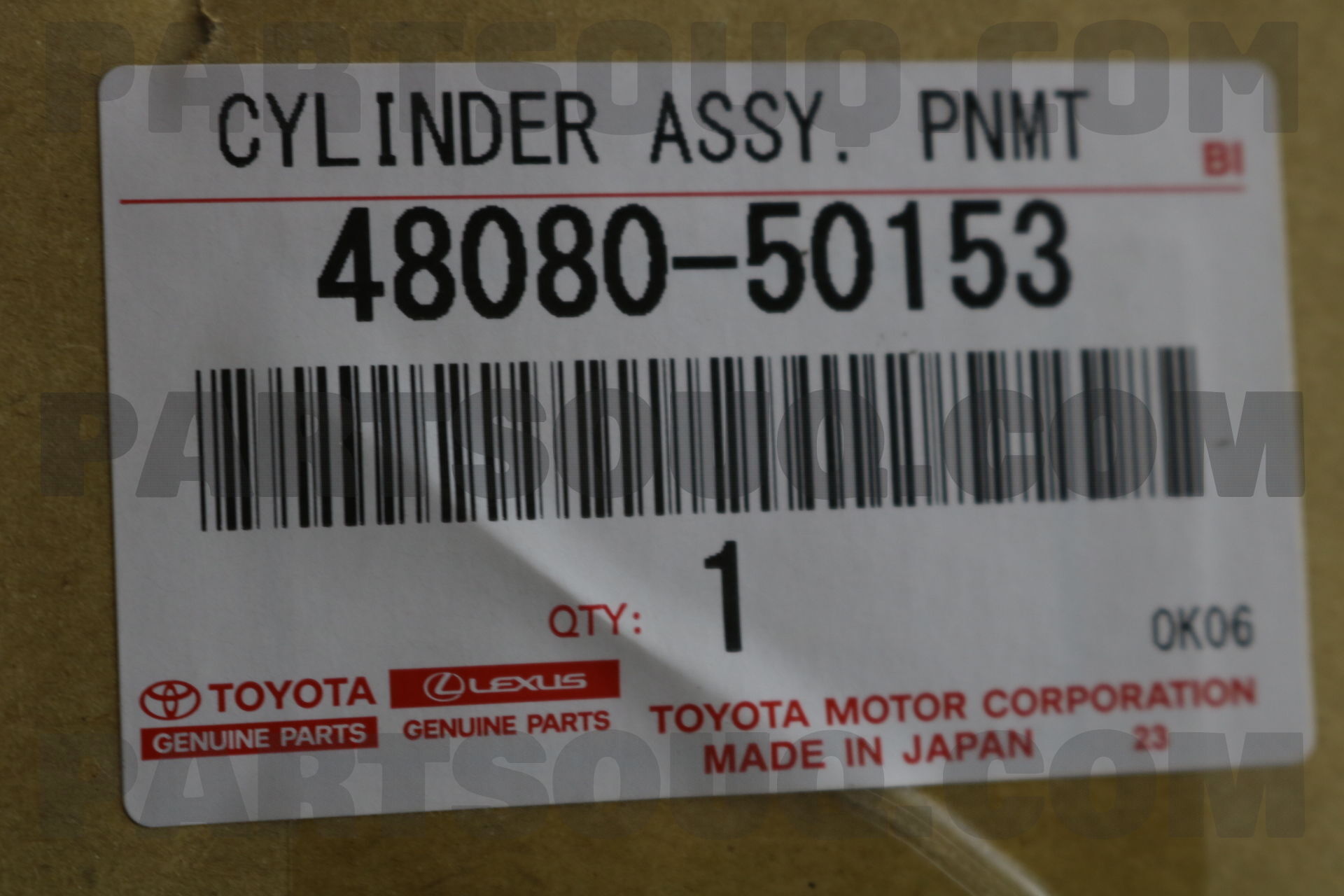 CYLINDER ASSY PNMT 4808050153 | Toyota Parts | PartSouq