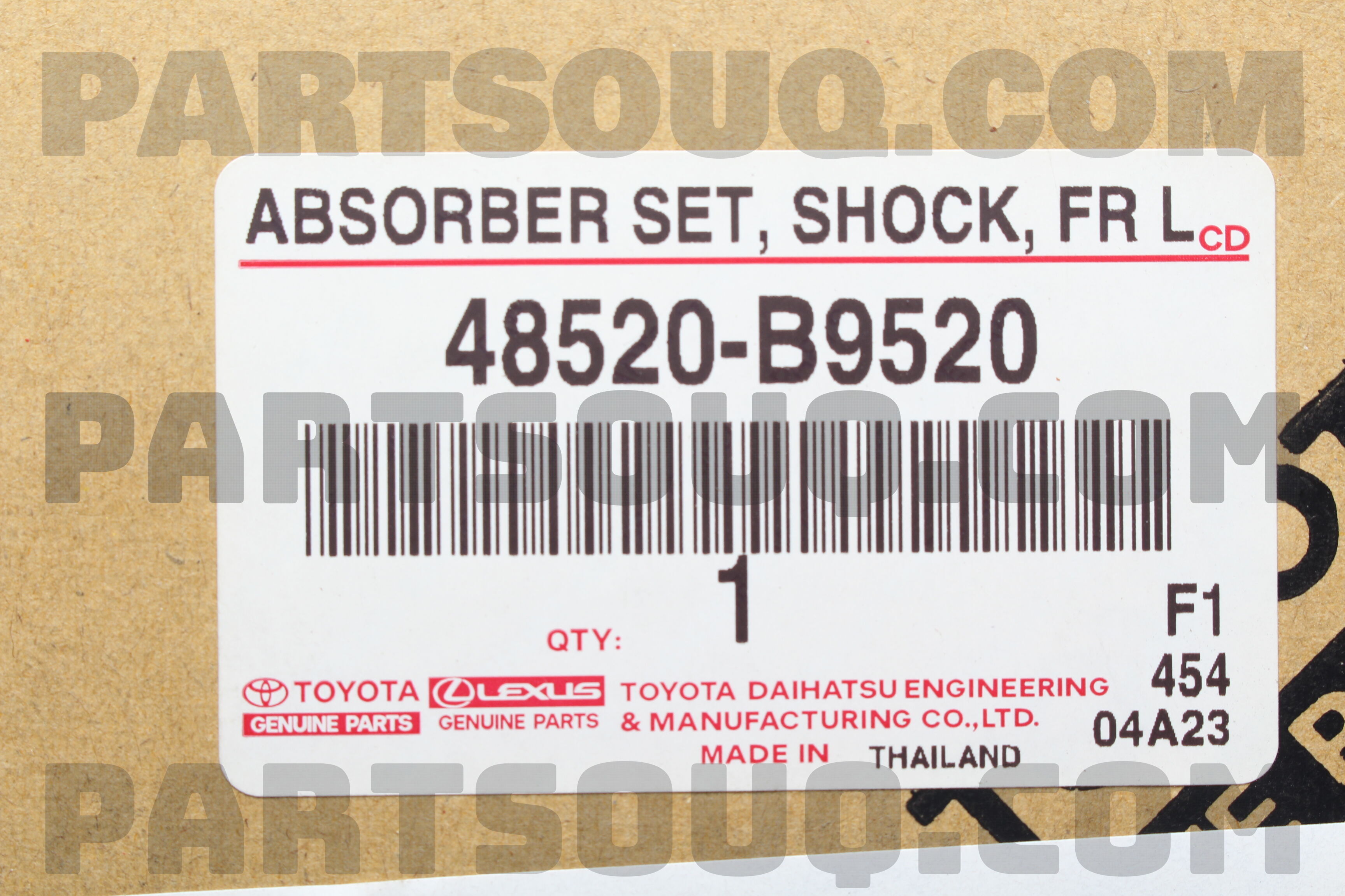 ABSORBER SET SHOCK 48520B9520 | Toyota Parts | PartSouq