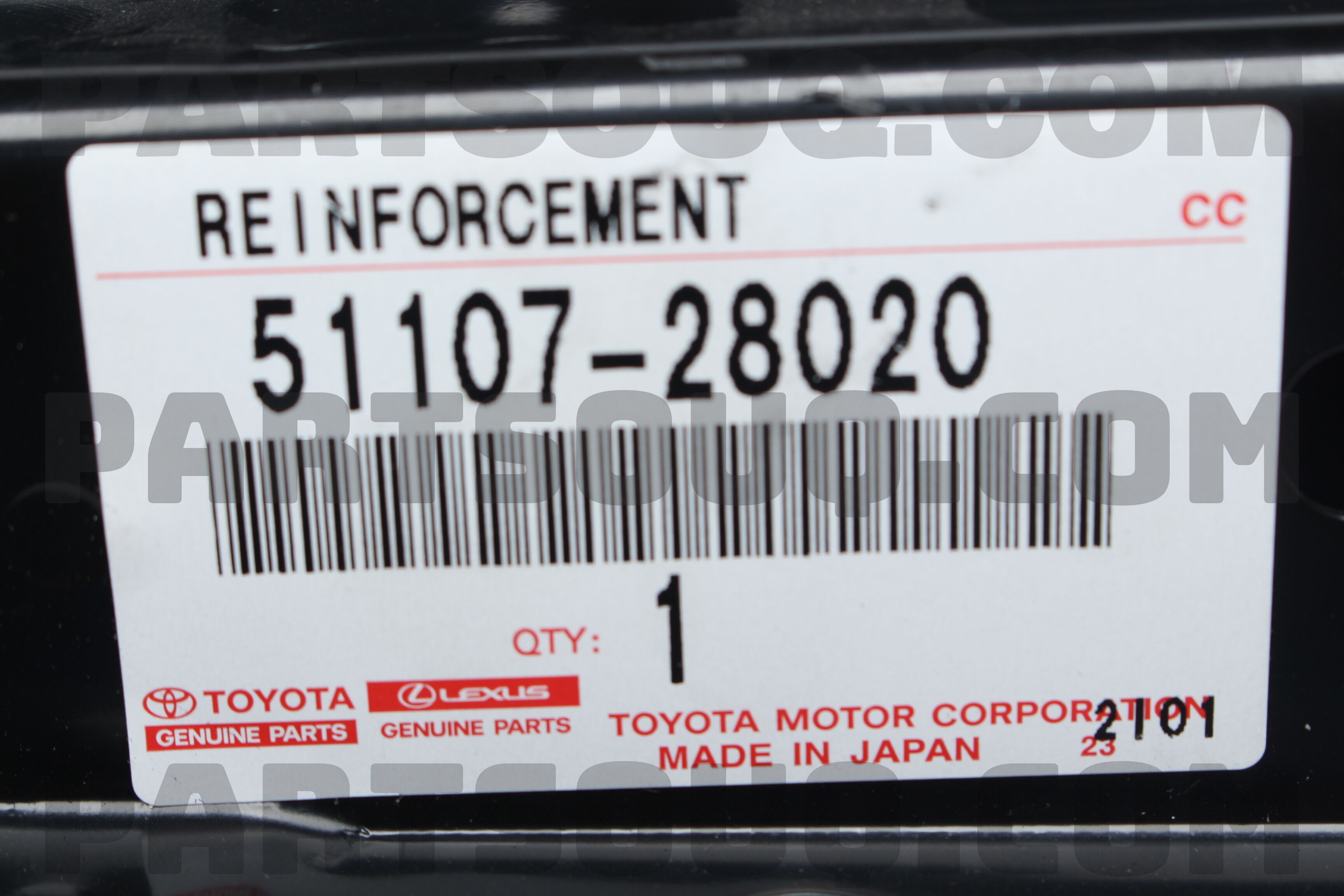 REINFORCEMENT, FRONT SUSPENSION MEMBER, RH 5110728020 | Toyota Parts ...
