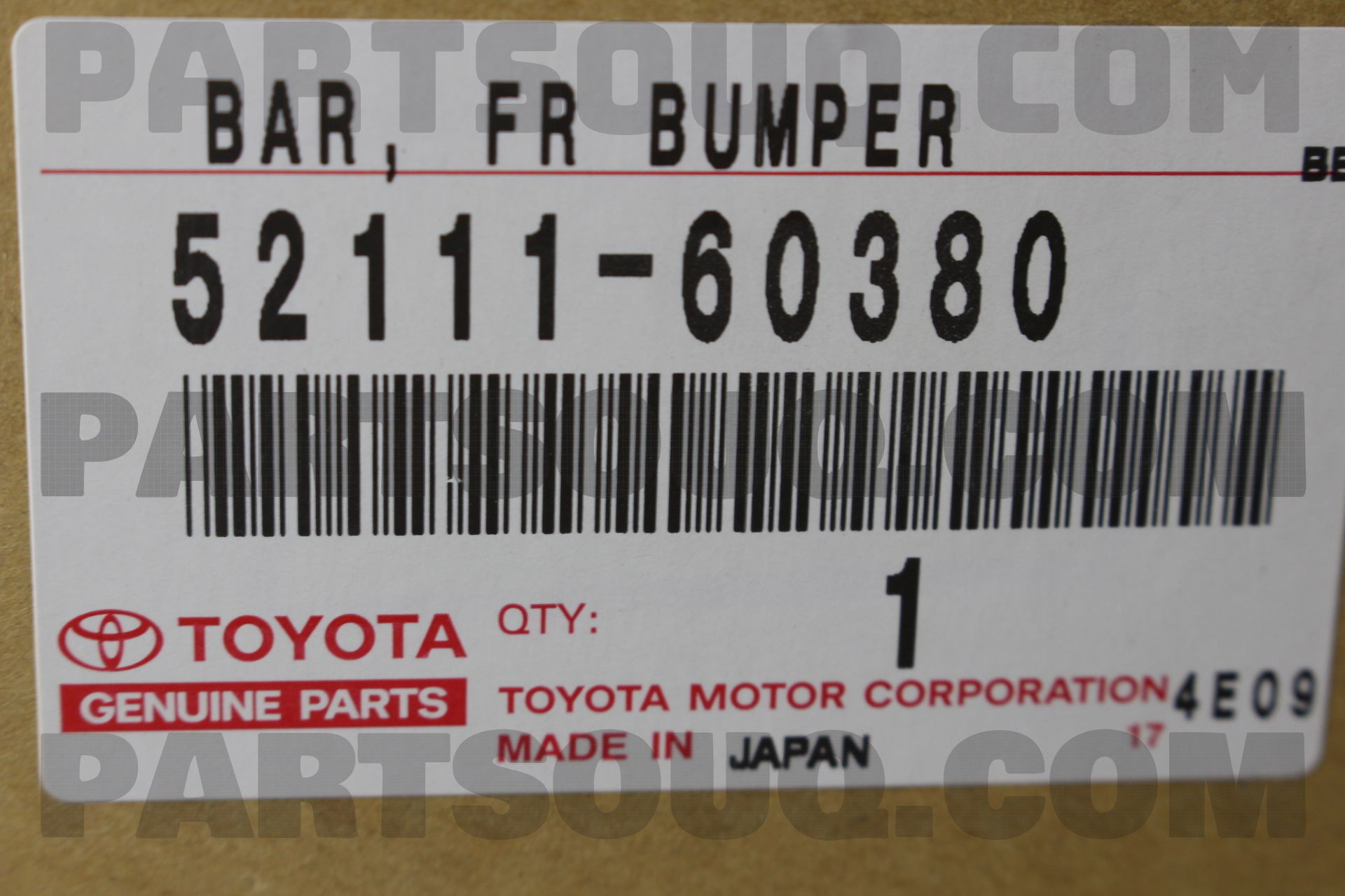 BAR, FRONT BUMPER 5211160380 | Toyota Parts | PartSouq