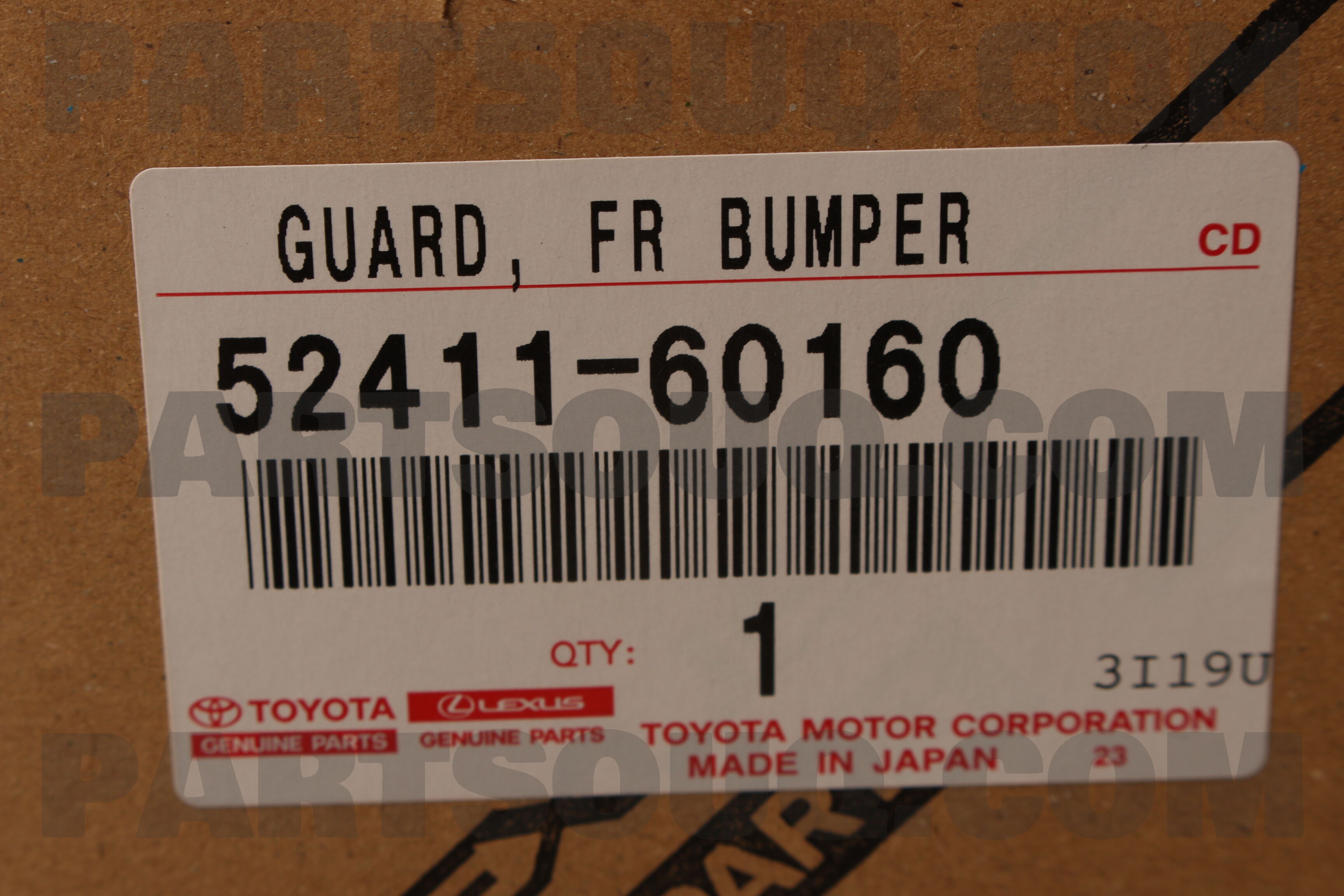 GUARD, FRONT BUMPER 5241160160 | Toyota Parts | PartSouq