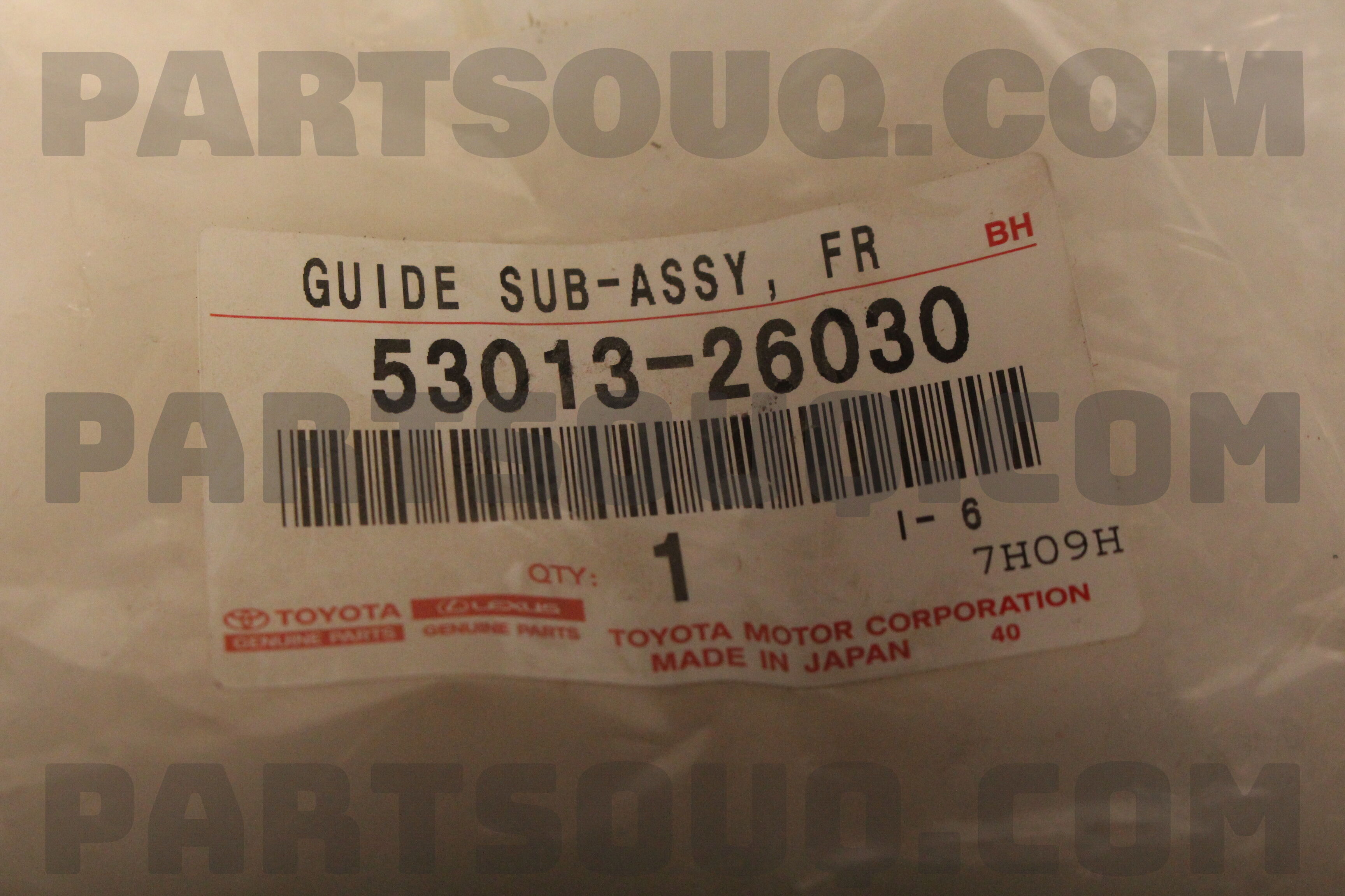 GUIDE SUB-ASSY, FRONT SIDE AIR, RH 5301326030 | Toyota Parts | PartSouq