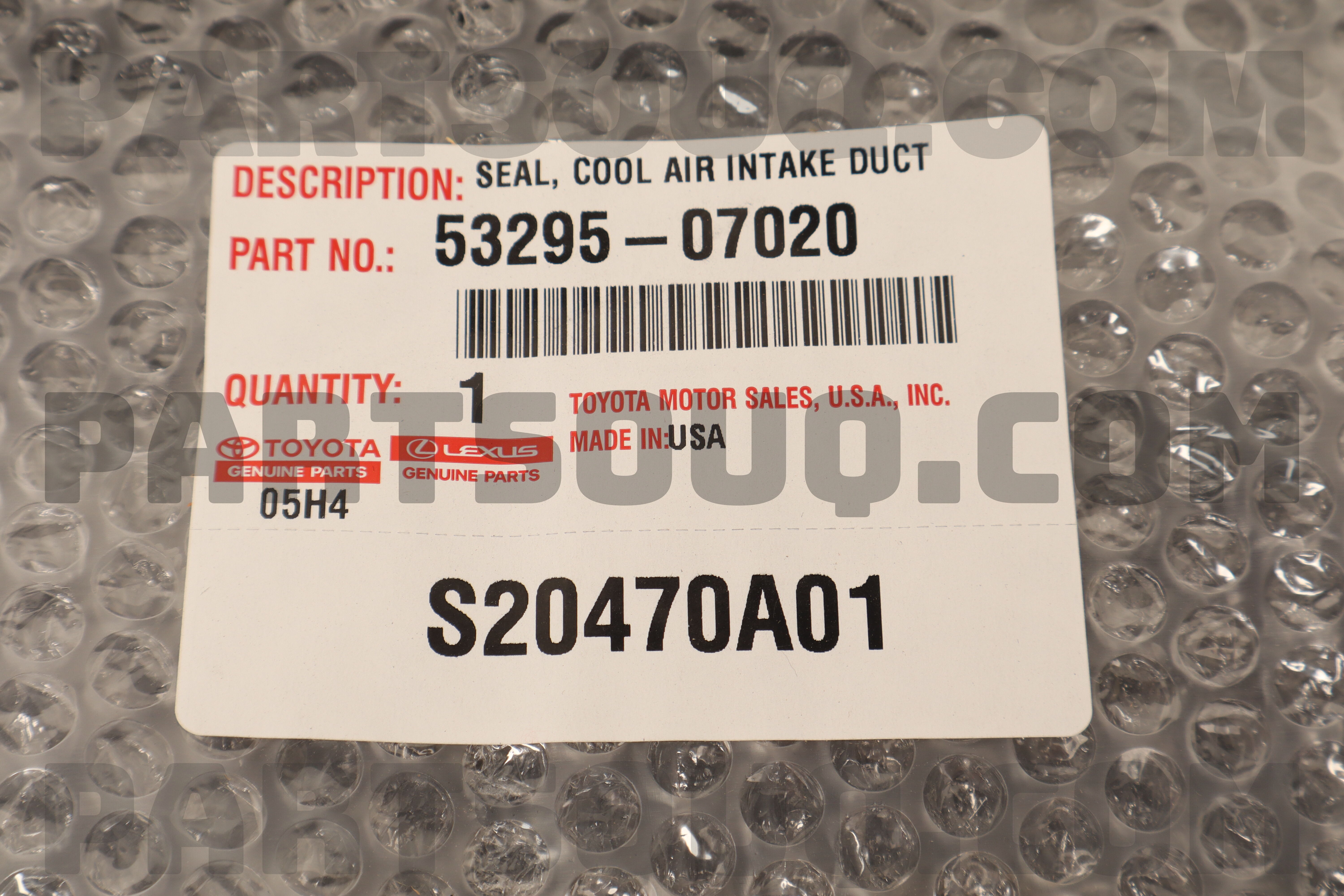 SEAL, COOL AIR INTAKE DUCT 5329507020 | Toyota Parts | PartSouq