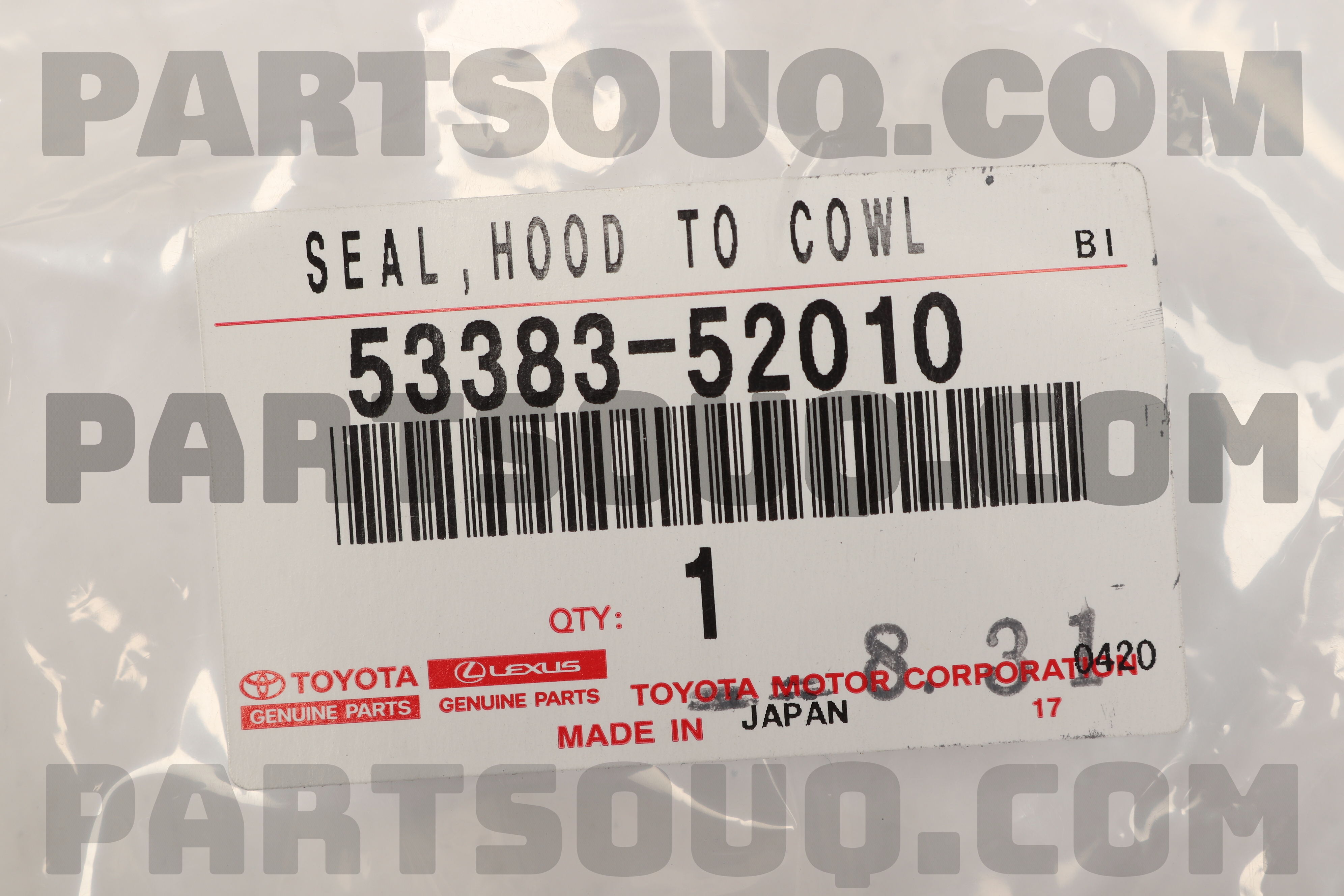 SEAL, HOOD TO COWL TOP 5338352010 | Toyota Parts | PartSouq