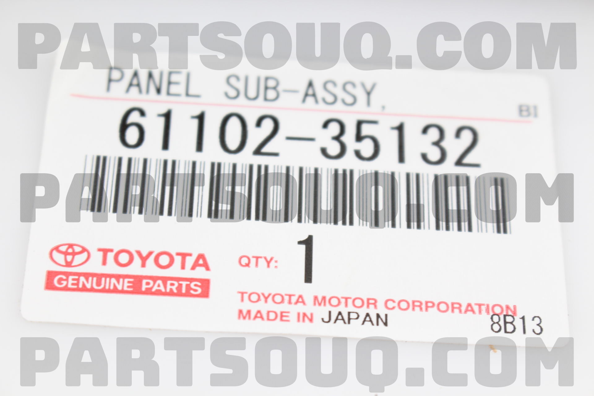 PANEL, FRONT FENDER SIDE, UPPER LH 6110235130 | Toyota Parts | PartSouq