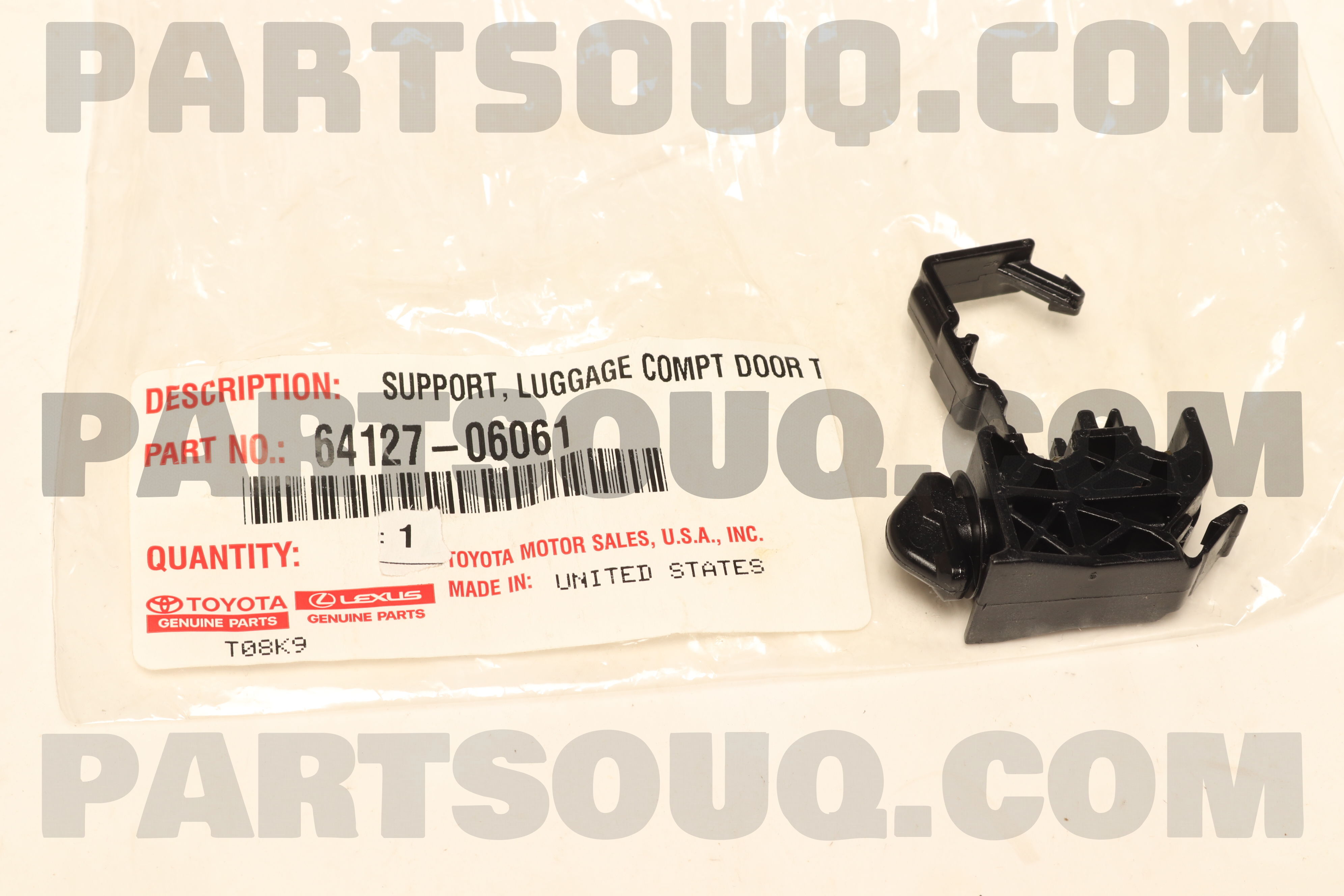 SUPPORT, LUGGAGE COMPARTMENT DOOR TORSION BAR 6412706061 | Toyota Parts ...