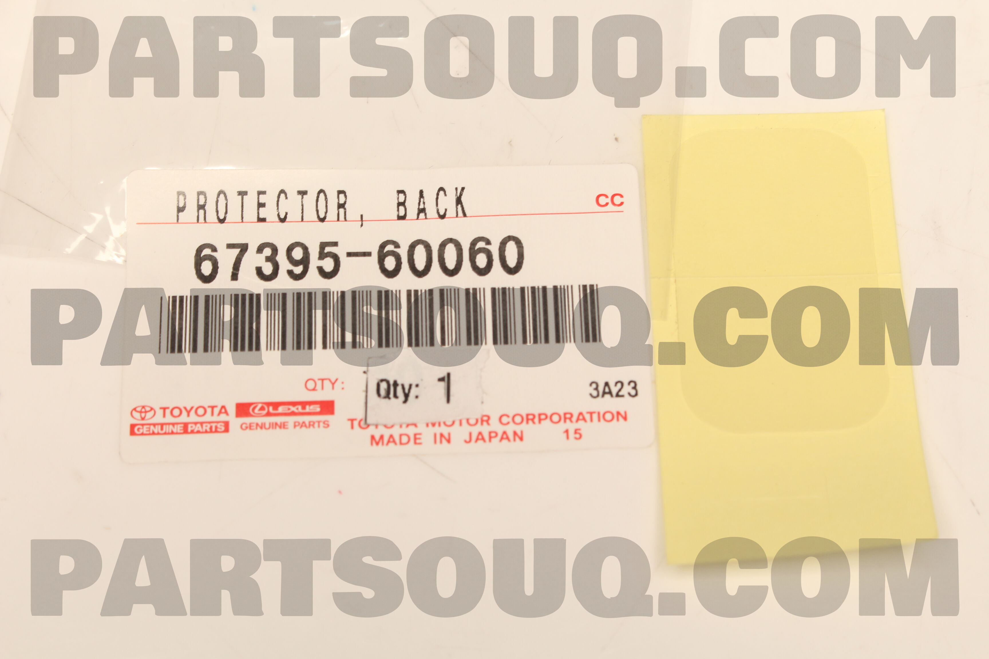 PROTECTOR, BACK DOOR, LOWER 6739560060 | Toyota Parts | PartSouq