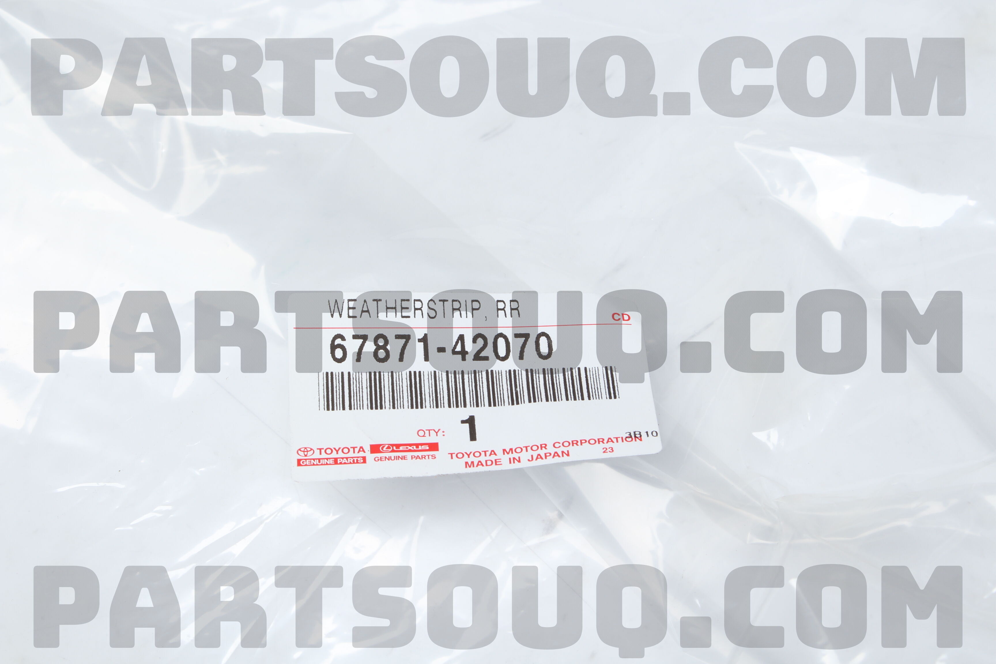 WEATHERSTRIP, REAR DOOR, RH 6787142070 | Toyota Parts | PartSouq