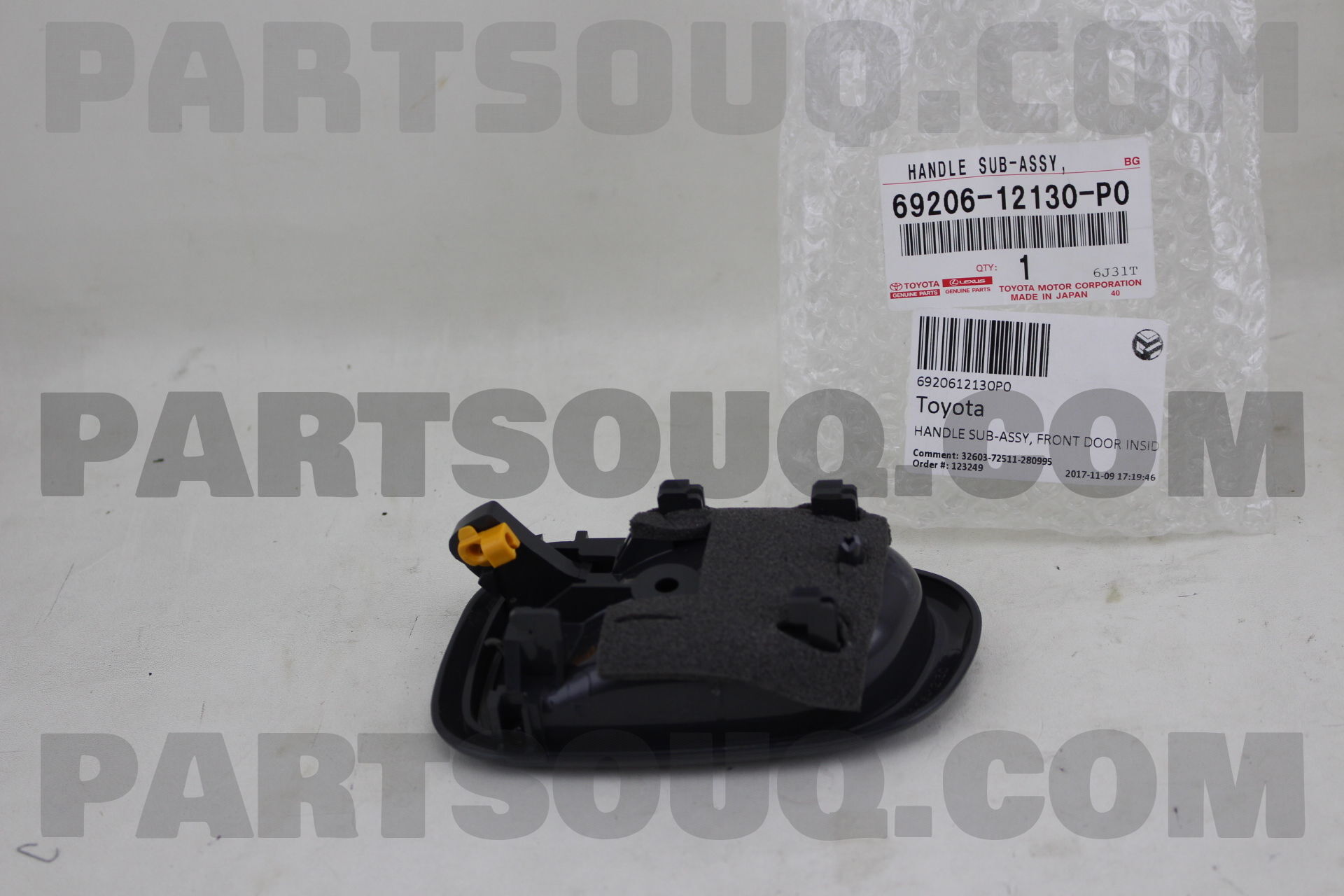 HANDLE SUB-ASSY, FRONT DOOR INSIDE, LH 6920612130P0 | Toyota Parts ...