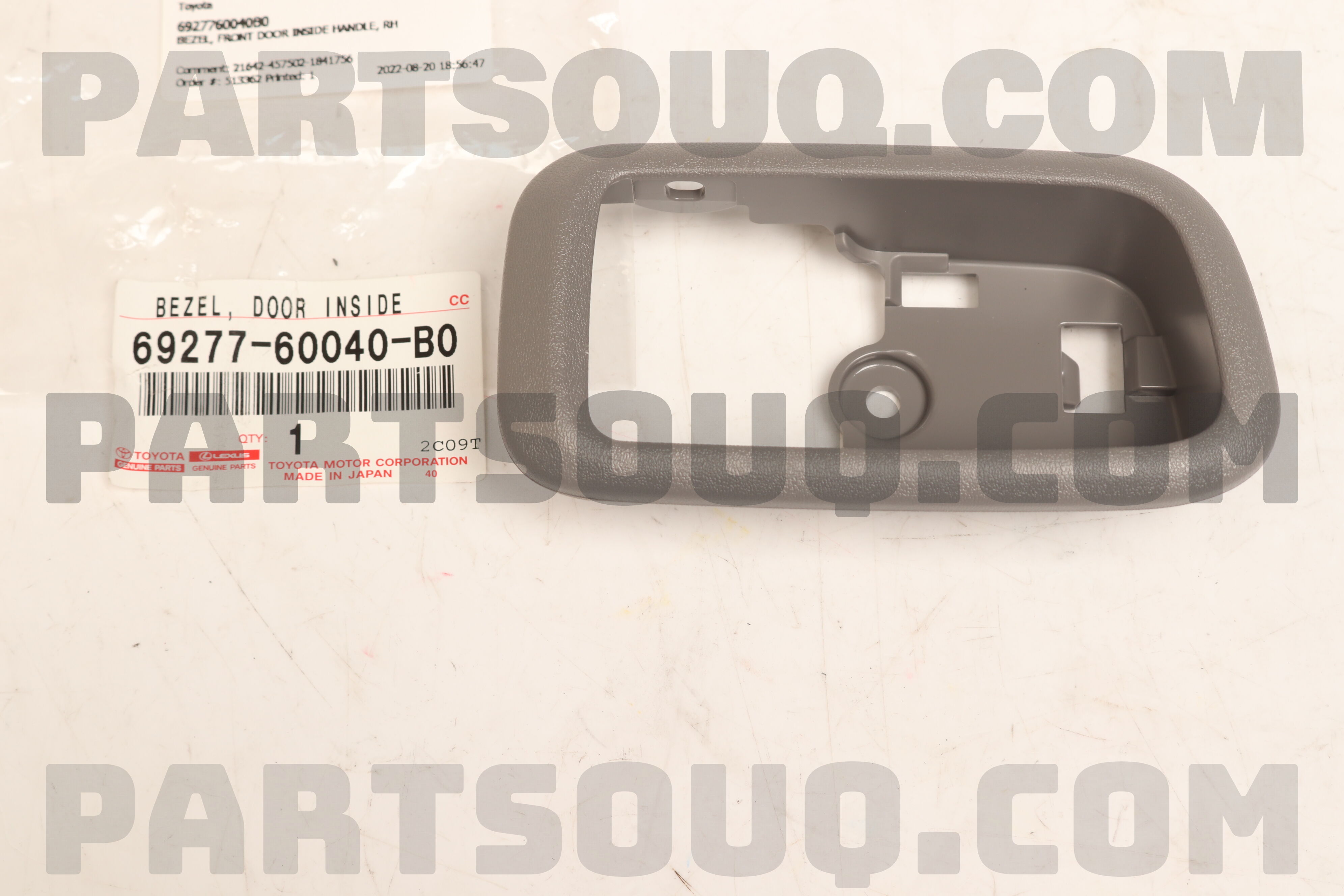BEZEL, FRONT DOOR INSIDE HANDLE, RH 6927760040B0 | Toyota Parts | PartSouq