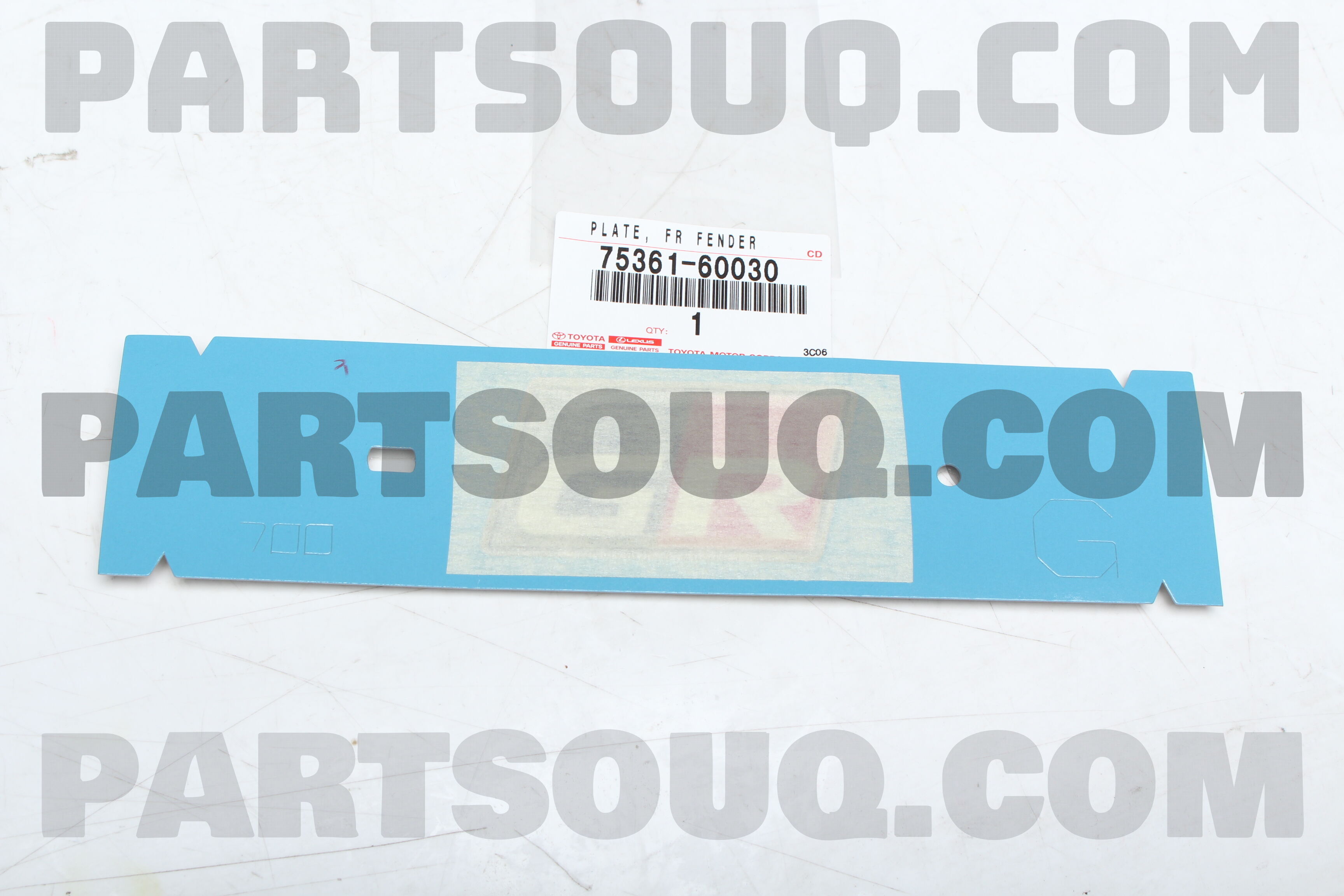 PLATE, FRONT FENDER NAME, NO.1 7536160030 | Toyota Parts | PartSouq