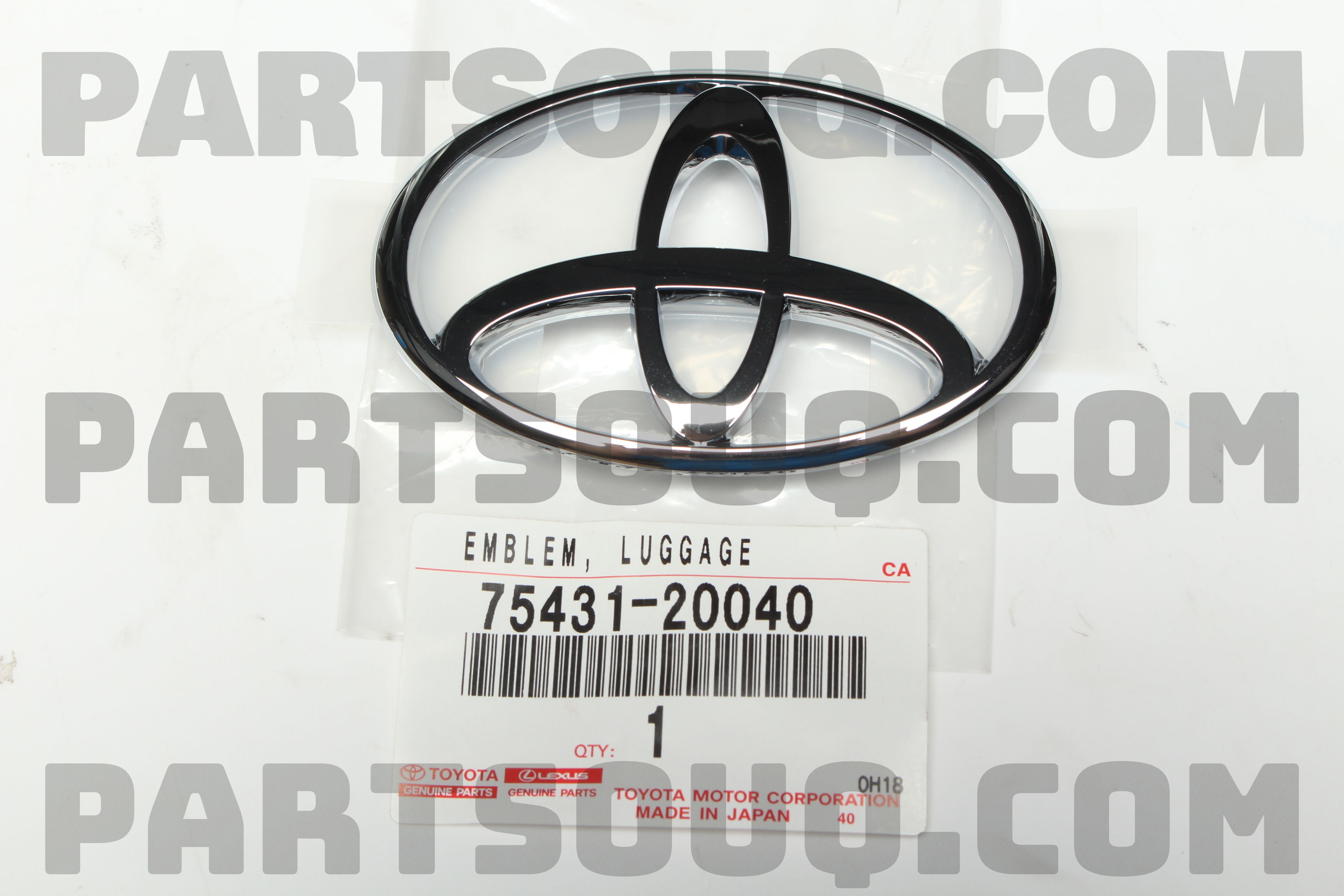 EMBLEM, LUGGAGE COMPARTMENT DOOR 7543120040 | Toyota Parts | PartSouq