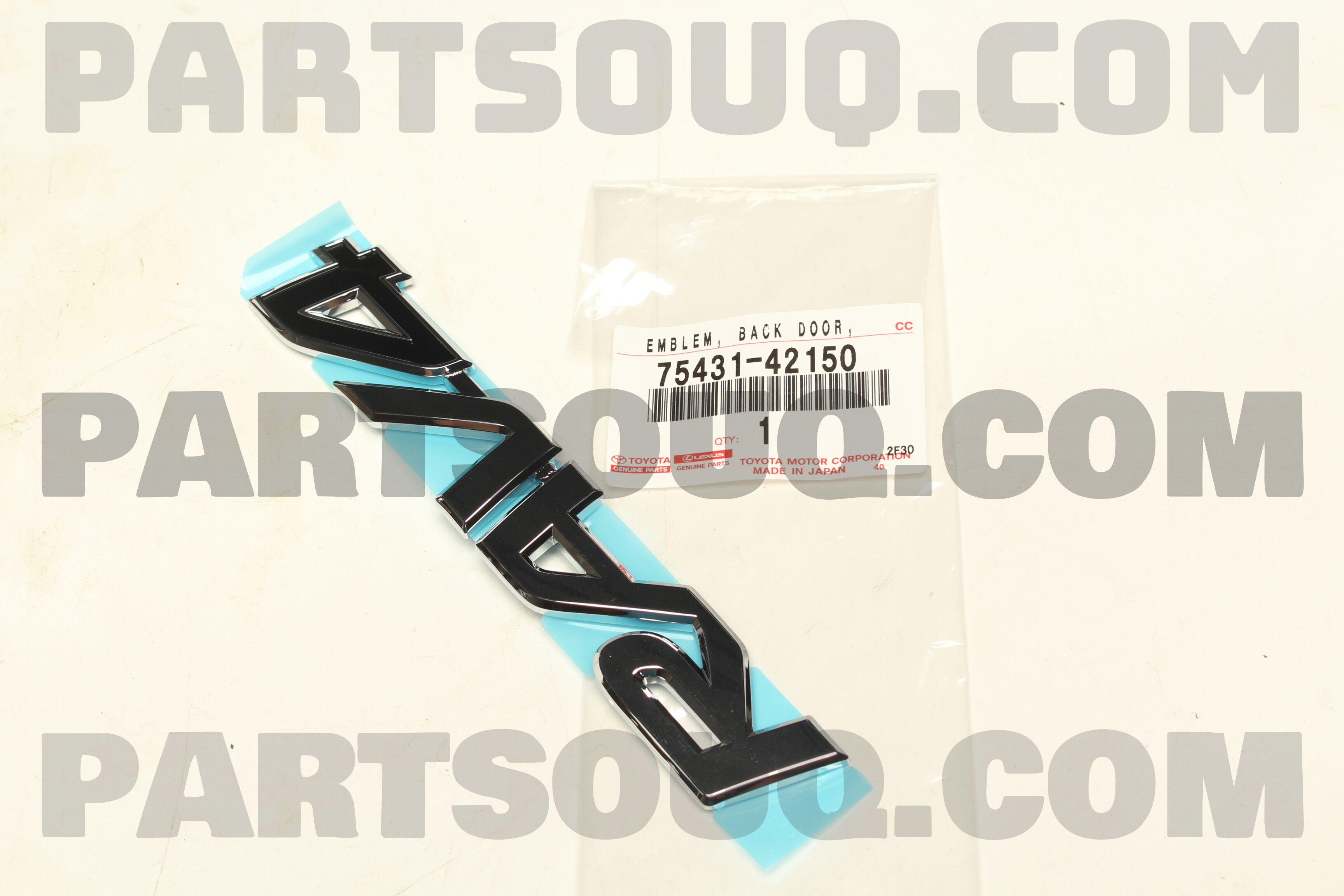 EMBLEM, BACK DOOR, NO.1 7543142020 | Toyota Parts | PartSouq
