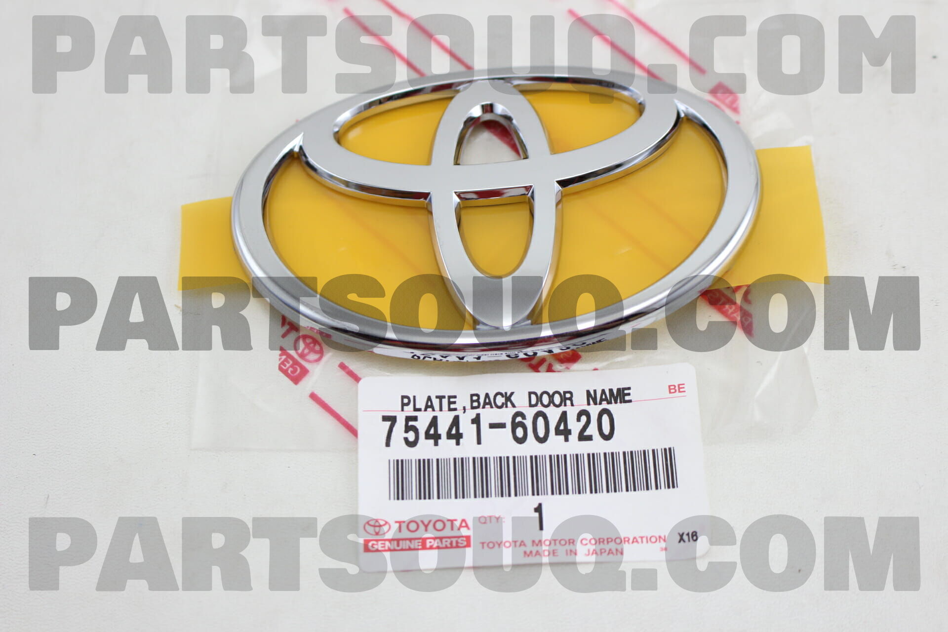 PLATE, BACK DOOR NAME, NO.1 7544160420 | Toyota Parts | PartSouq