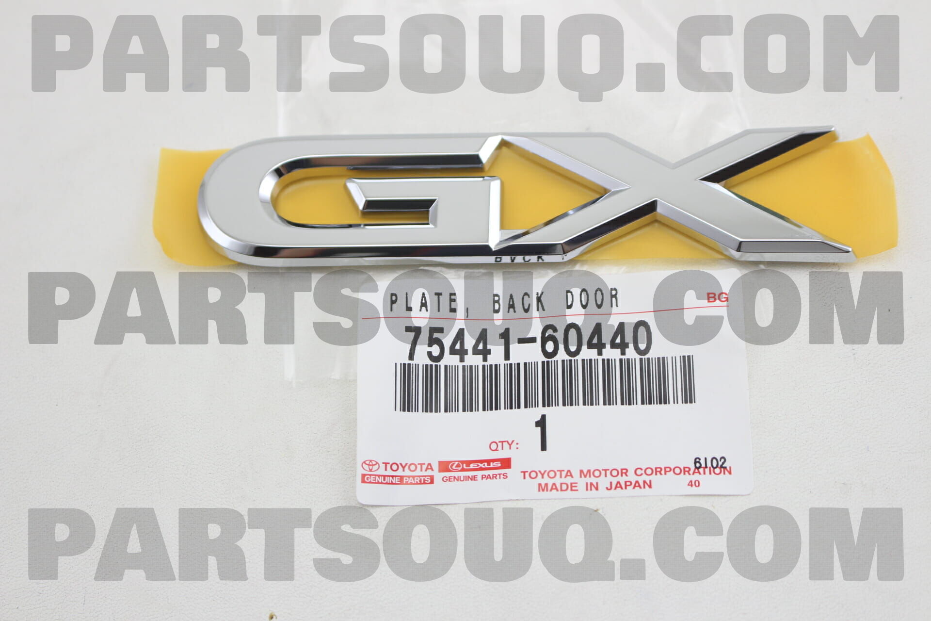 PLATE, BACK DOOR NAME 7544160440 | Toyota Parts | PartSouq