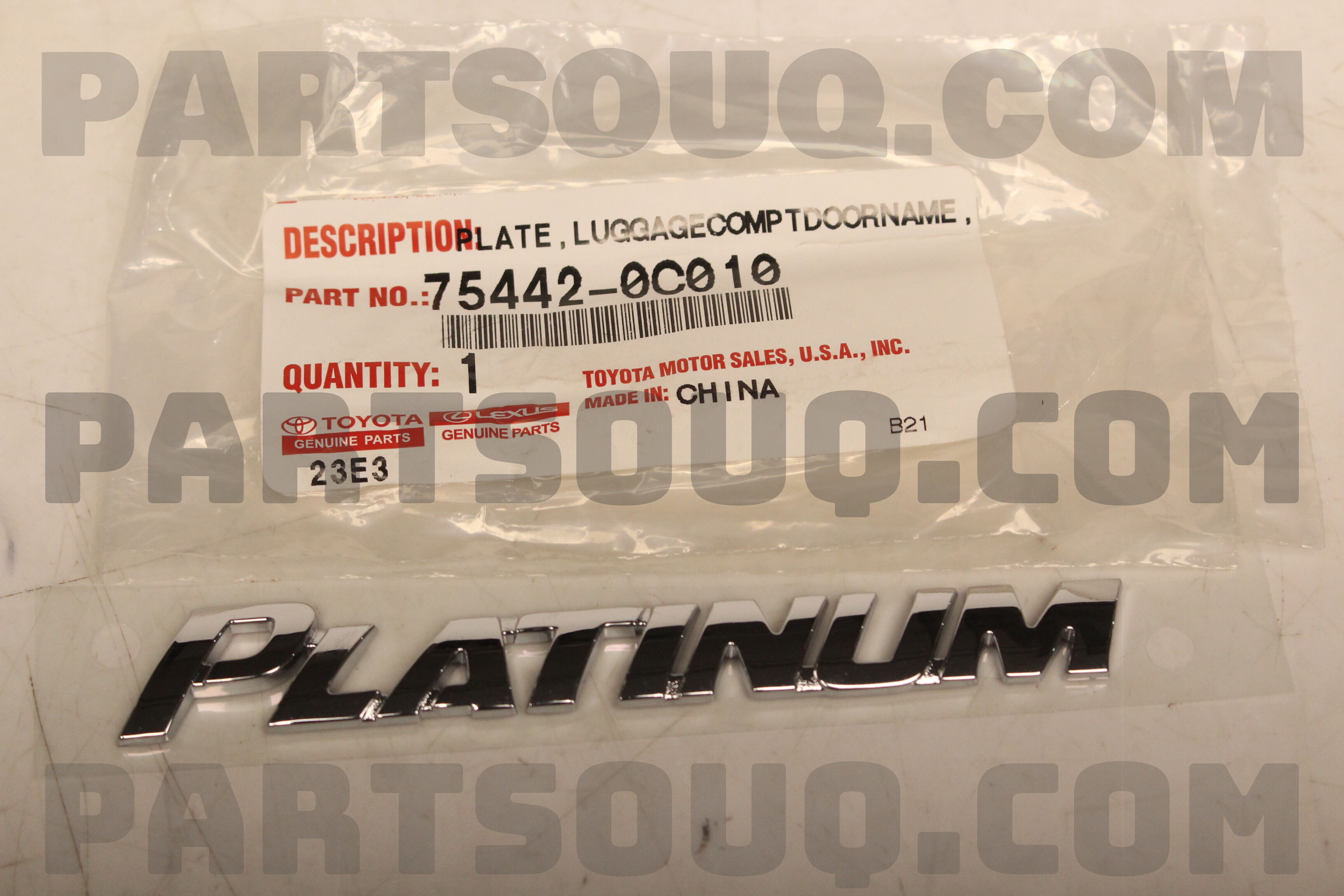 MARK, ROOF SIDE, NO.1 754420C010 | Toyota Parts | PartSouq