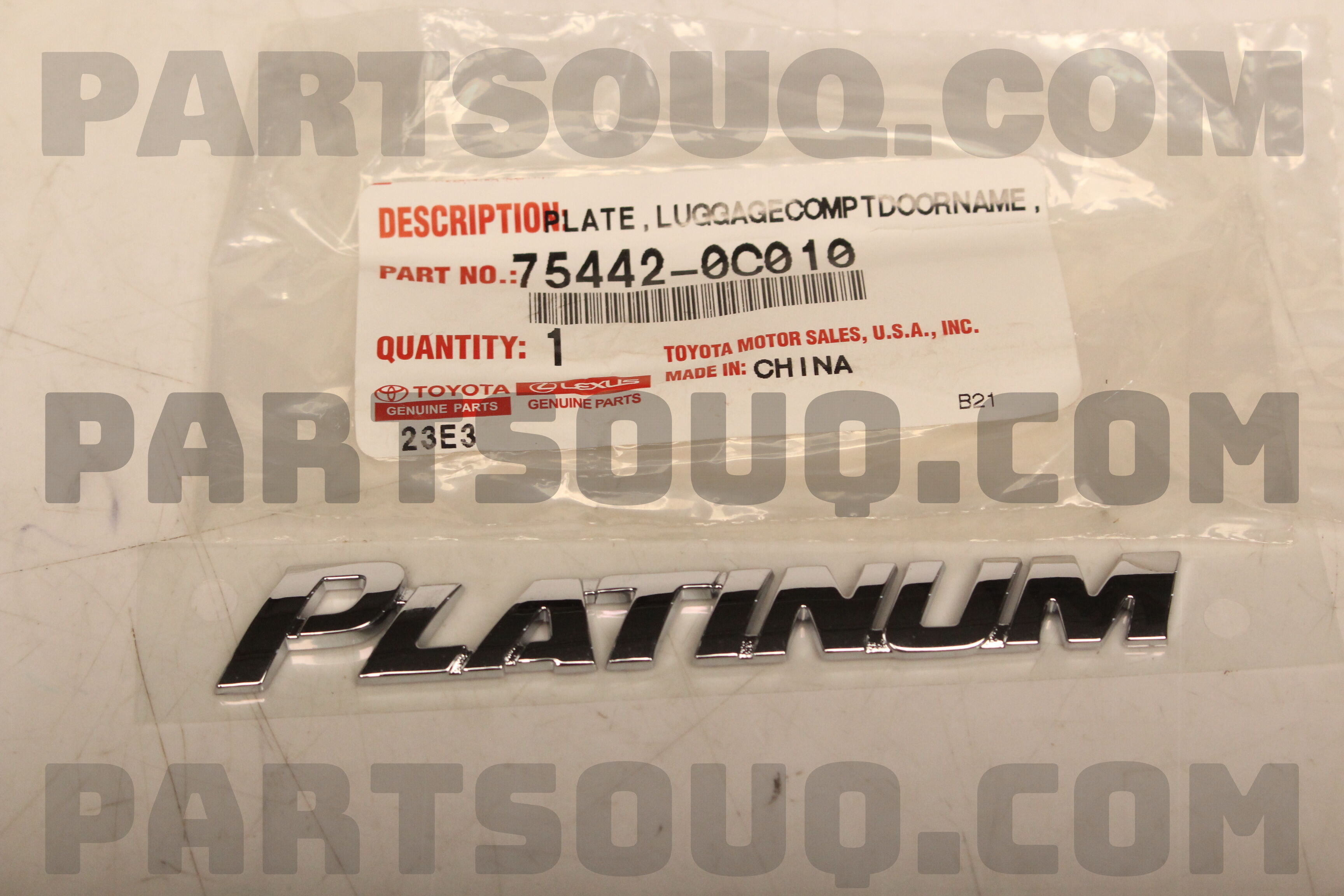 MARK, ROOF SIDE, NO.1 754420C010 | Toyota Parts | PartSouq