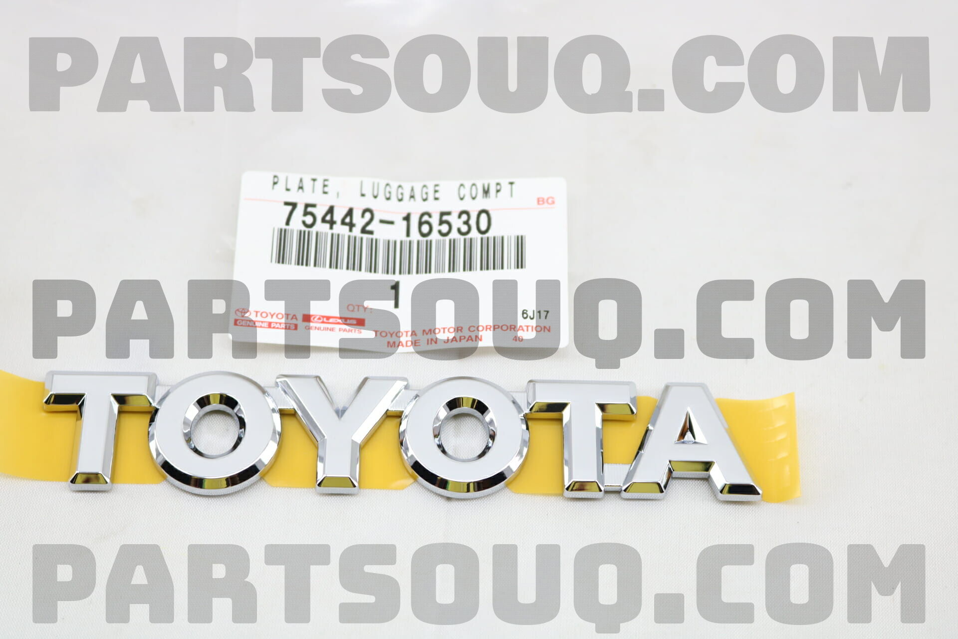 PLATE, BACK DOOR NAME, NO.2 7544216530 | Toyota Parts | PartSouq