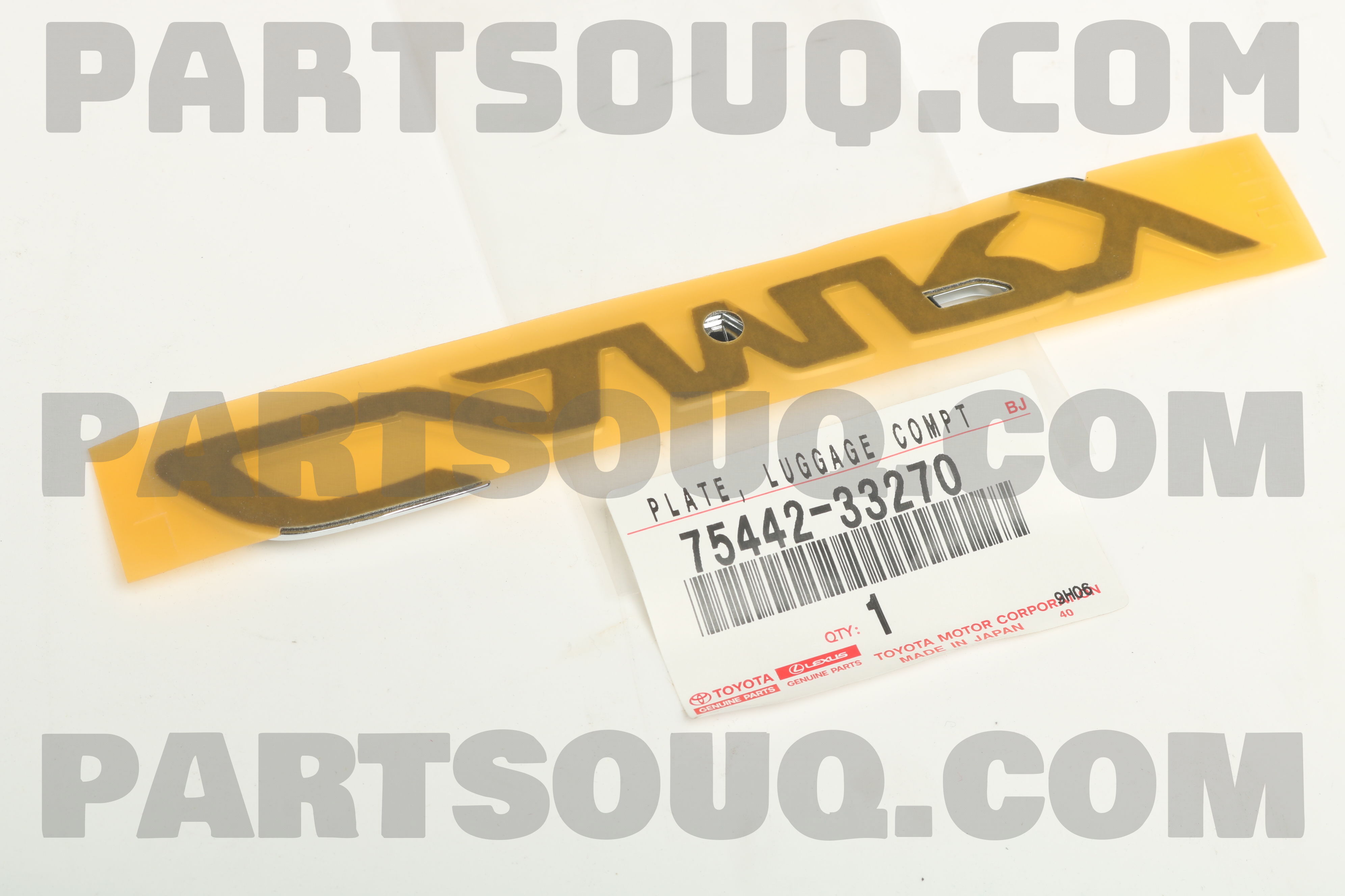 PLATE, LUGGAGE COMPARTMENT DOOR NAME, NO.2 7544233270 | Toyota Parts ...