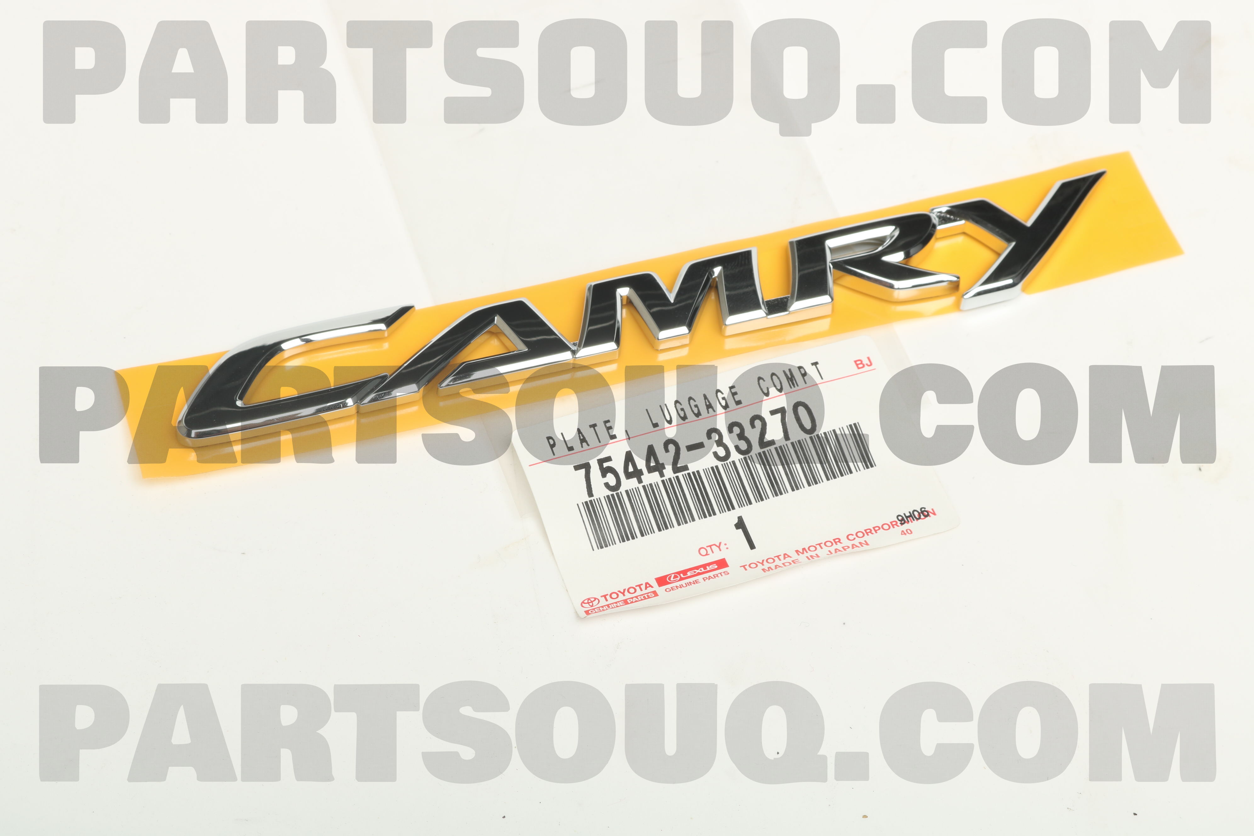 PLATE, LUGGAGE COMPARTMENT DOOR NAME, NO.2 7544233270 | Toyota Parts ...
