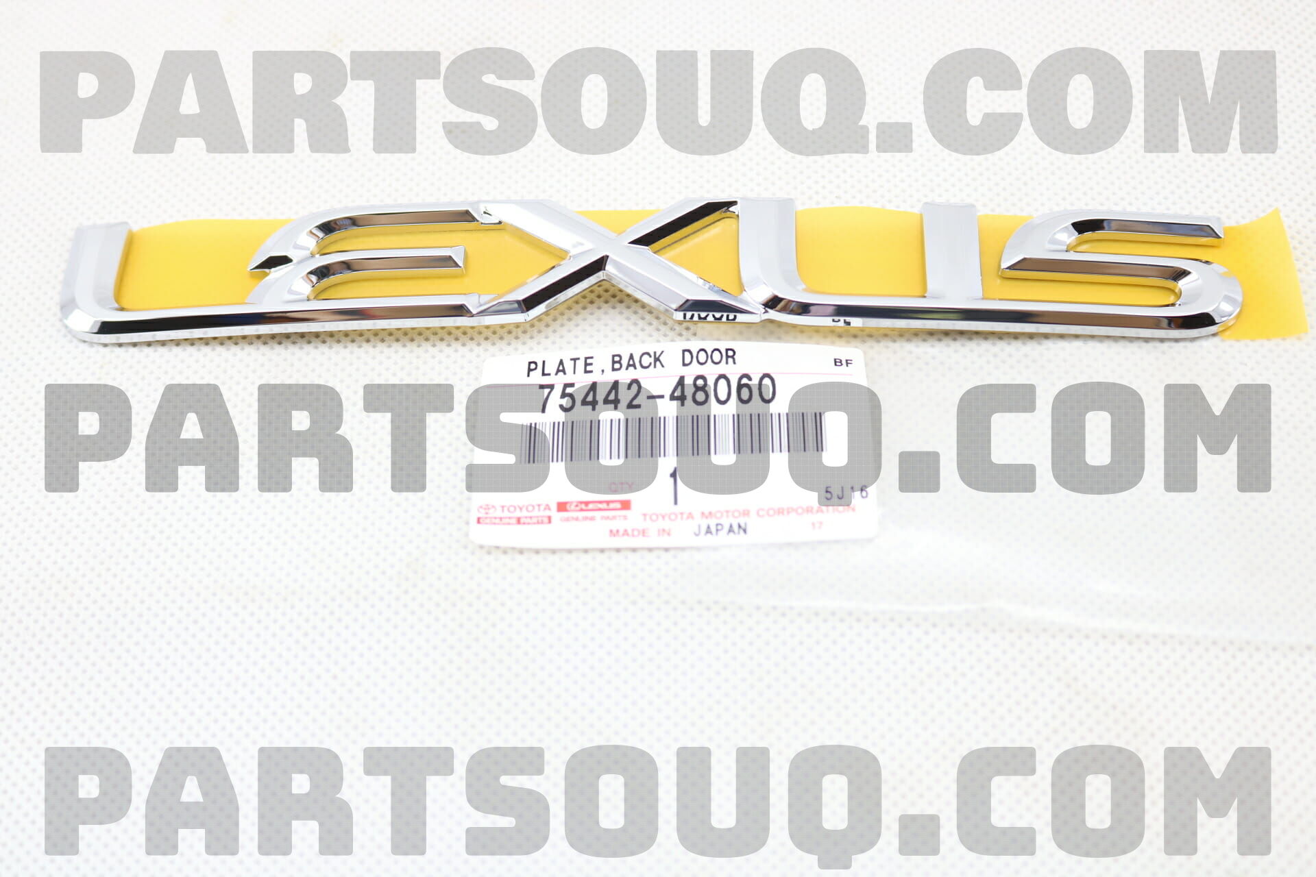 PLATE, BACK DOOR NAME, NO.2 7544248060 | Toyota Parts | PartSouq