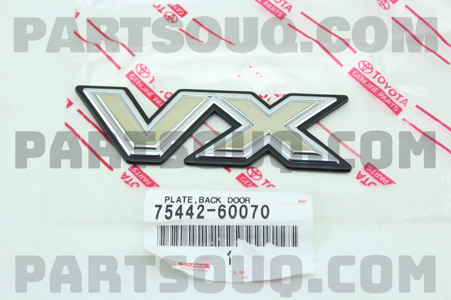 PLATE, BACK DOOR NAME, NO.2 7544260070 | Toyota Parts | PartSouq