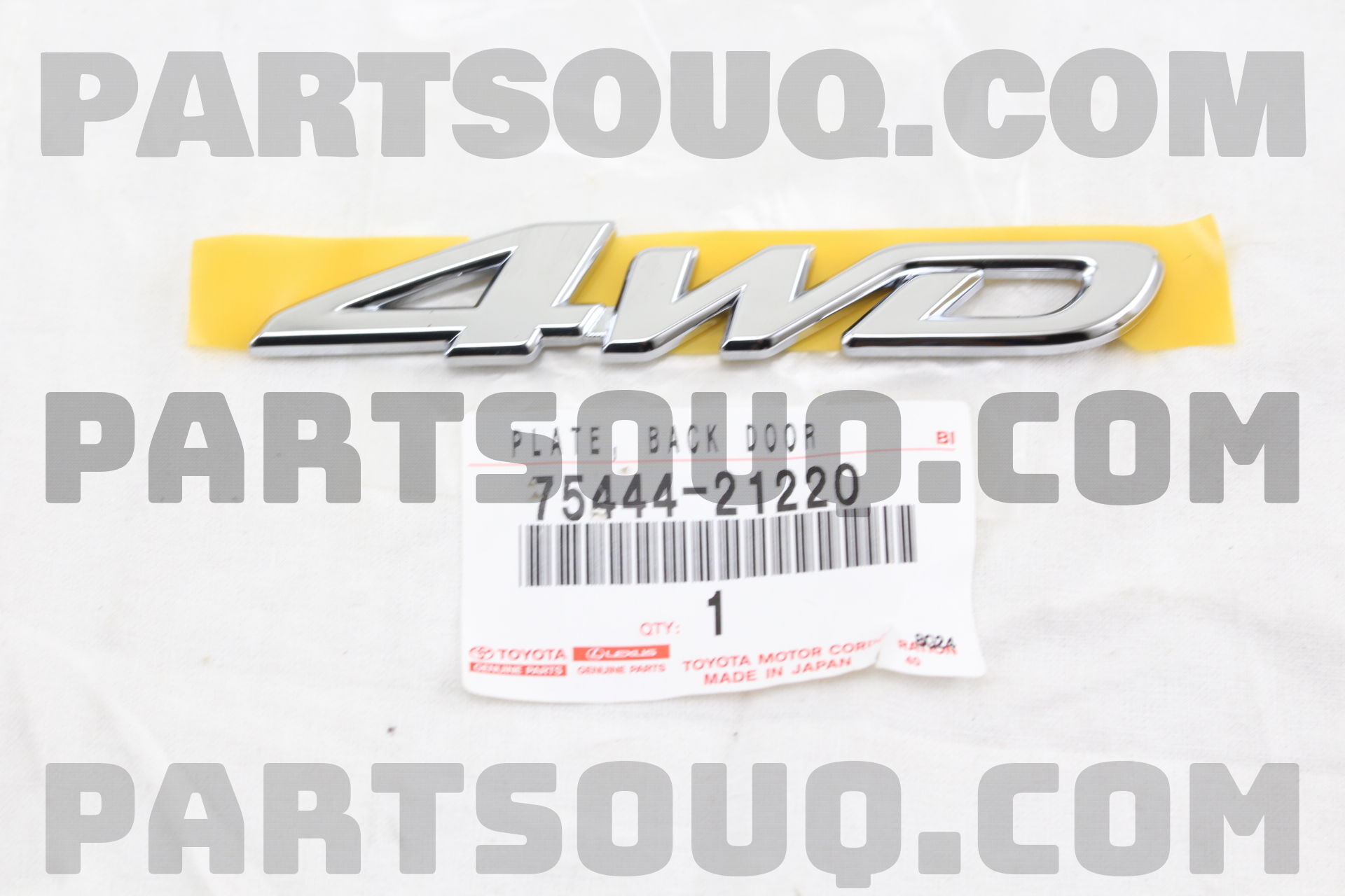 PLATE, BACK DOOR NAME 7544421220 | Toyota Parts | PartSouq