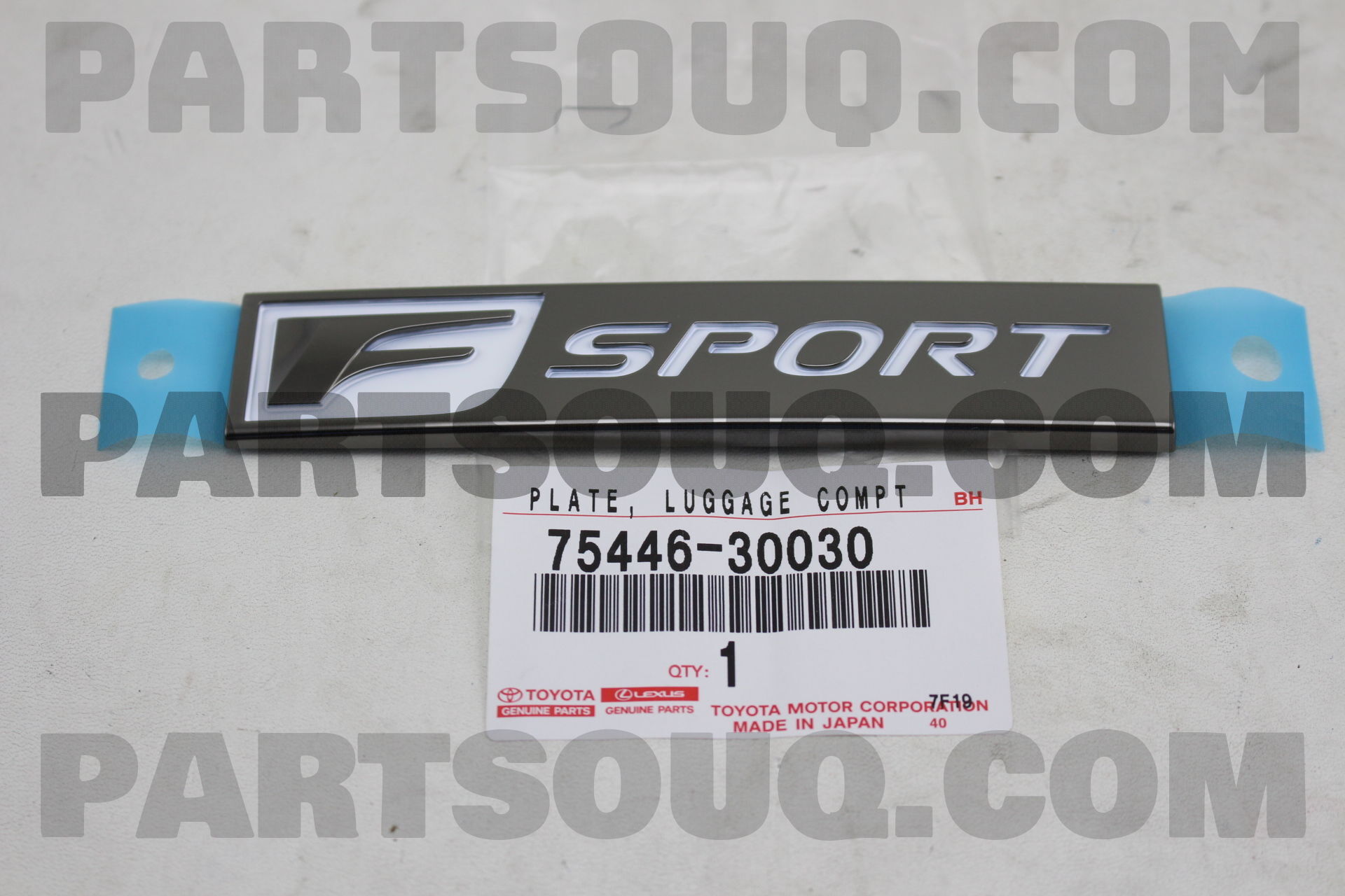 PLATE, LUGGAGE COMPARTMENT DOOR NAME, NO.1 7544630030 | Toyota Parts ...