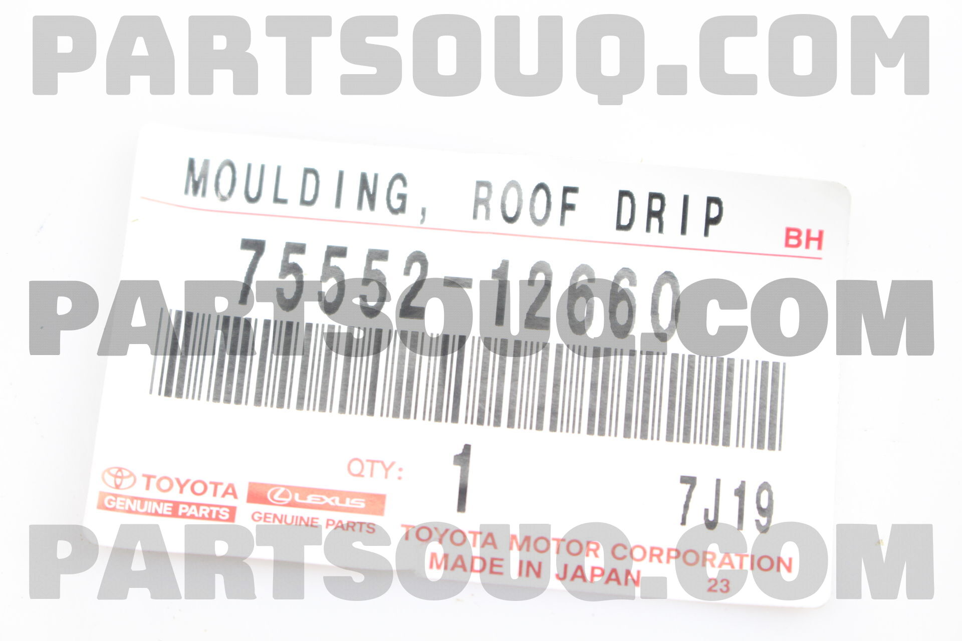 MOULDING, ROOF DRIP SIDE FINISH, LH 7555212660 | Toyota Parts | PartSouq