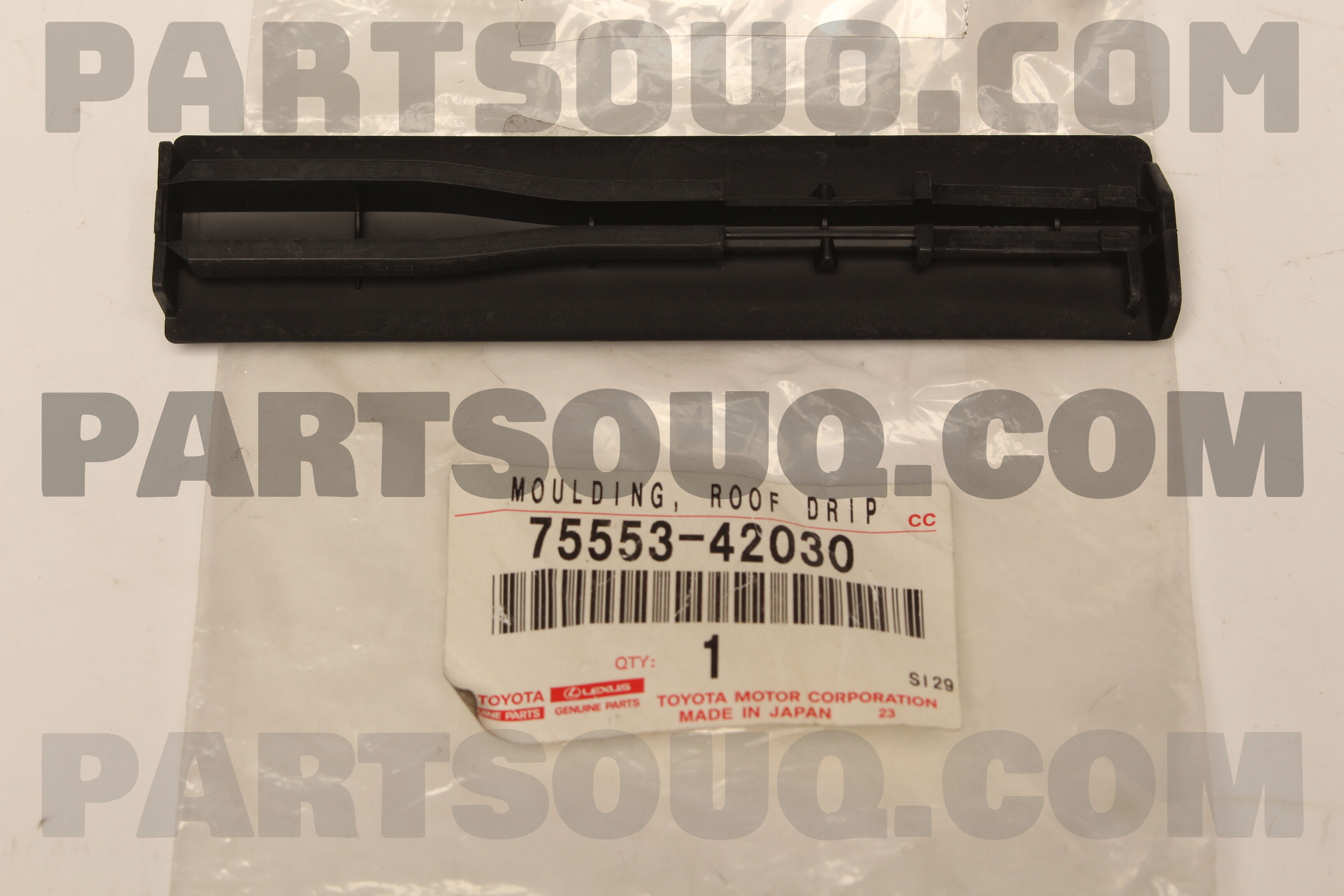 MOULDING, ROOF DRIP SIDE FINISH, REAR RH 7555342030 | Toyota Parts ...