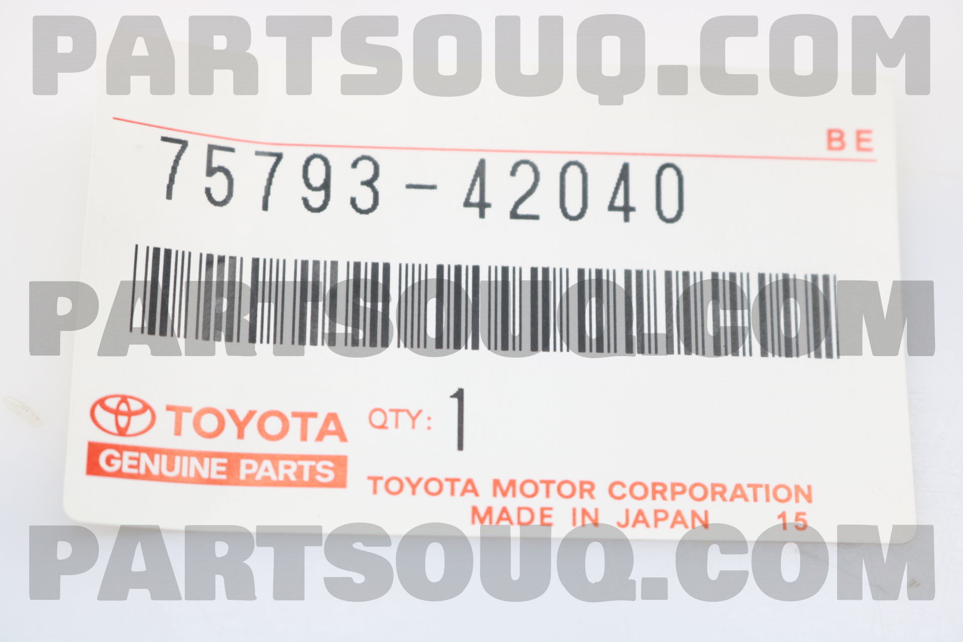 PAD, BODY OUTSIDE MOULDING, NO.3 7579342040 | Toyota Parts | PartSouq