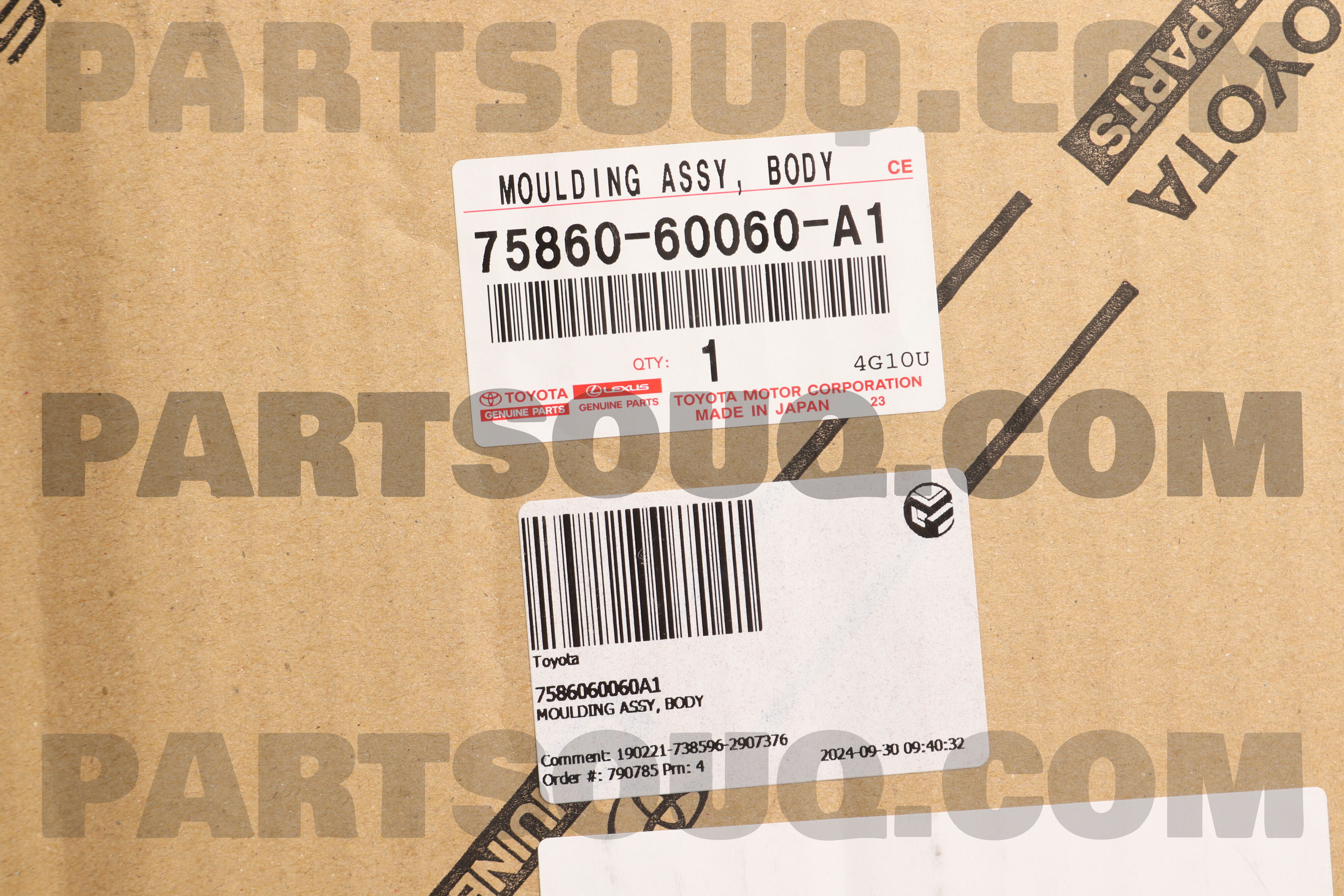 MOULDING ASSY, BODY 7586060060A1 | Toyota Parts | PartSouq