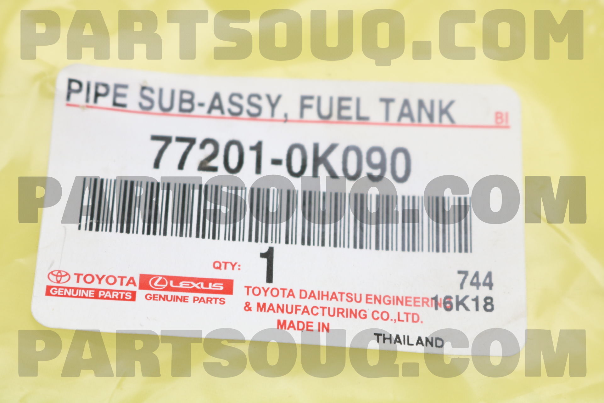 PIPE SUB-ASSY, FUEL TANK INLET 772010K090 | Toyota Parts | PartSouq