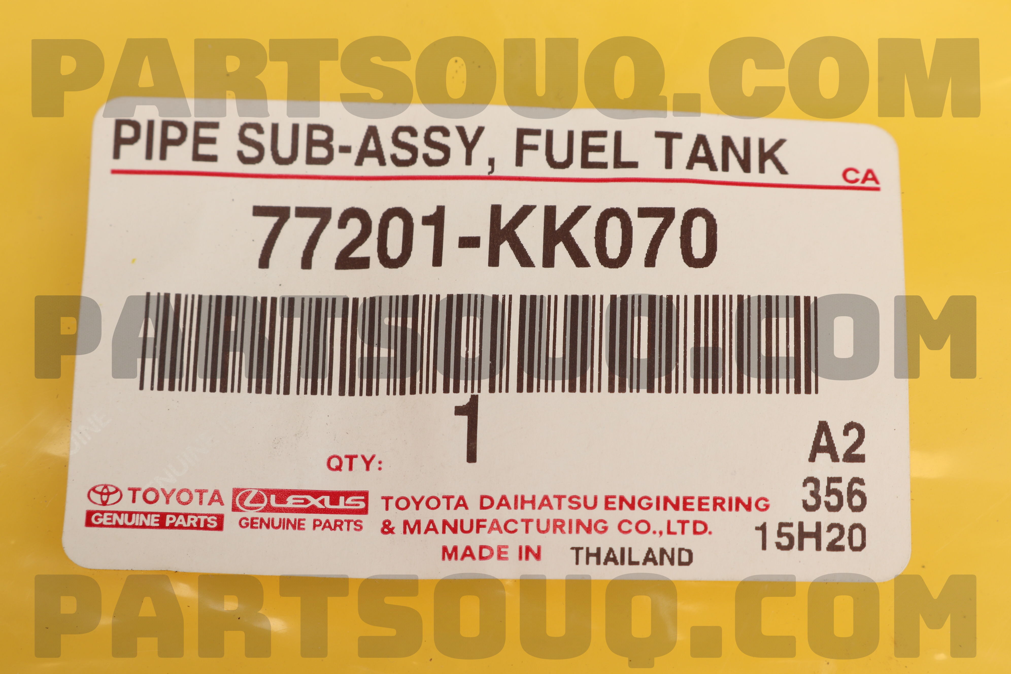 PIPE SUB-ASSY FUEL 77201KK070 | Toyota Parts | PartSouq