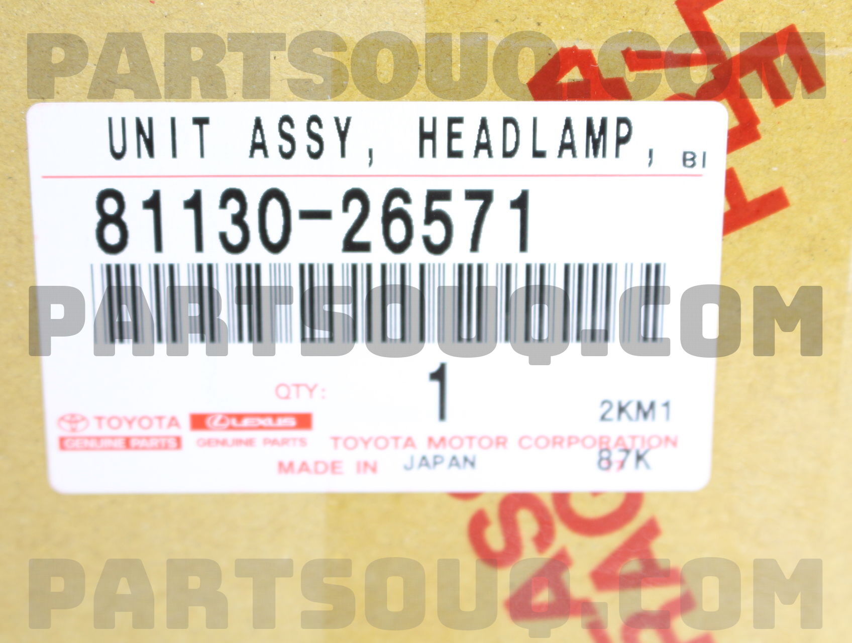 UNIT ASSY, HEADLAMP, RH 8113026570 | Toyota Parts | PartSouq