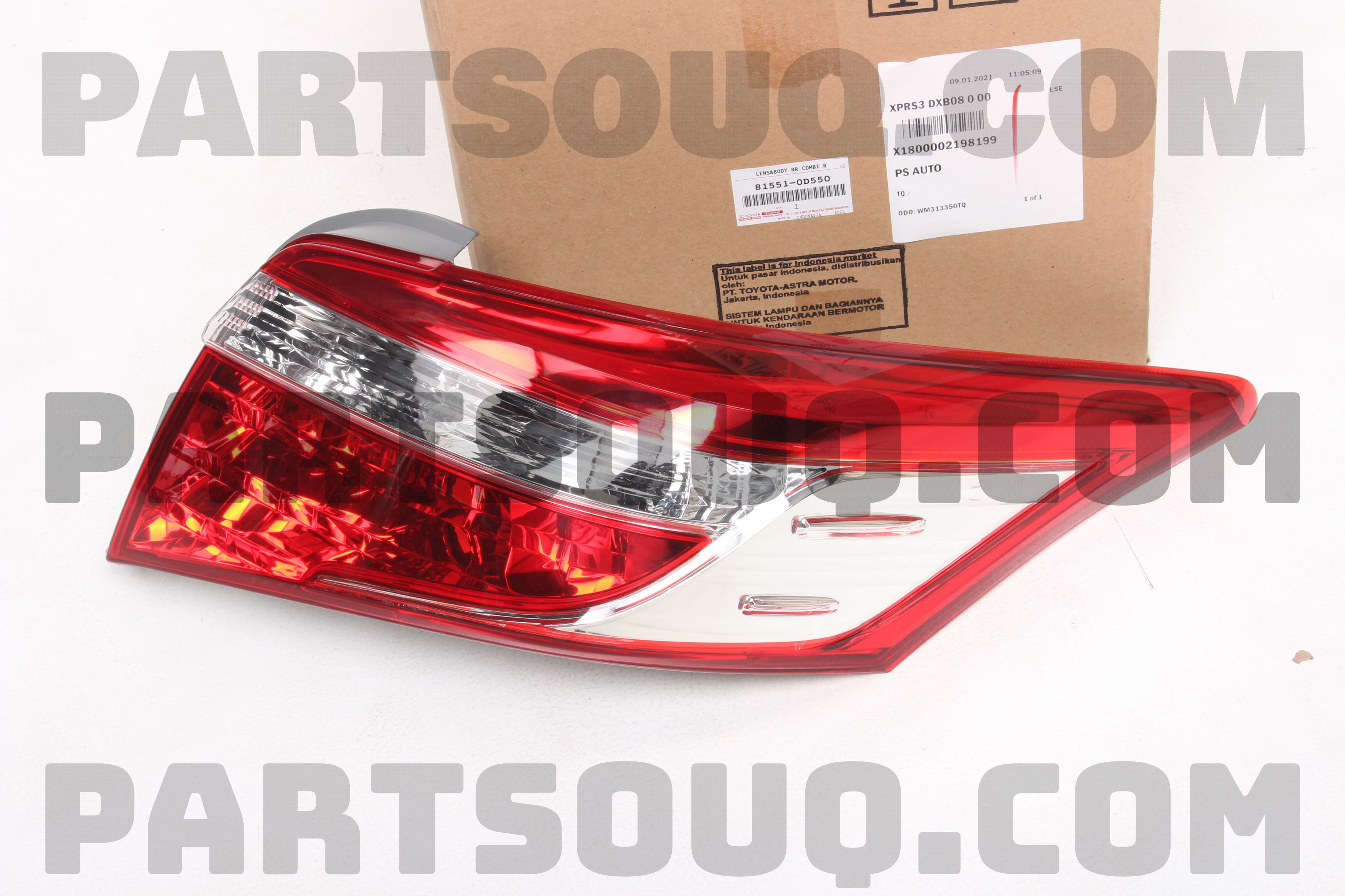 LENS & BODY, REAR COMBINATION LAMP, RH 815510D550 | Toyota Parts | PartSouq
