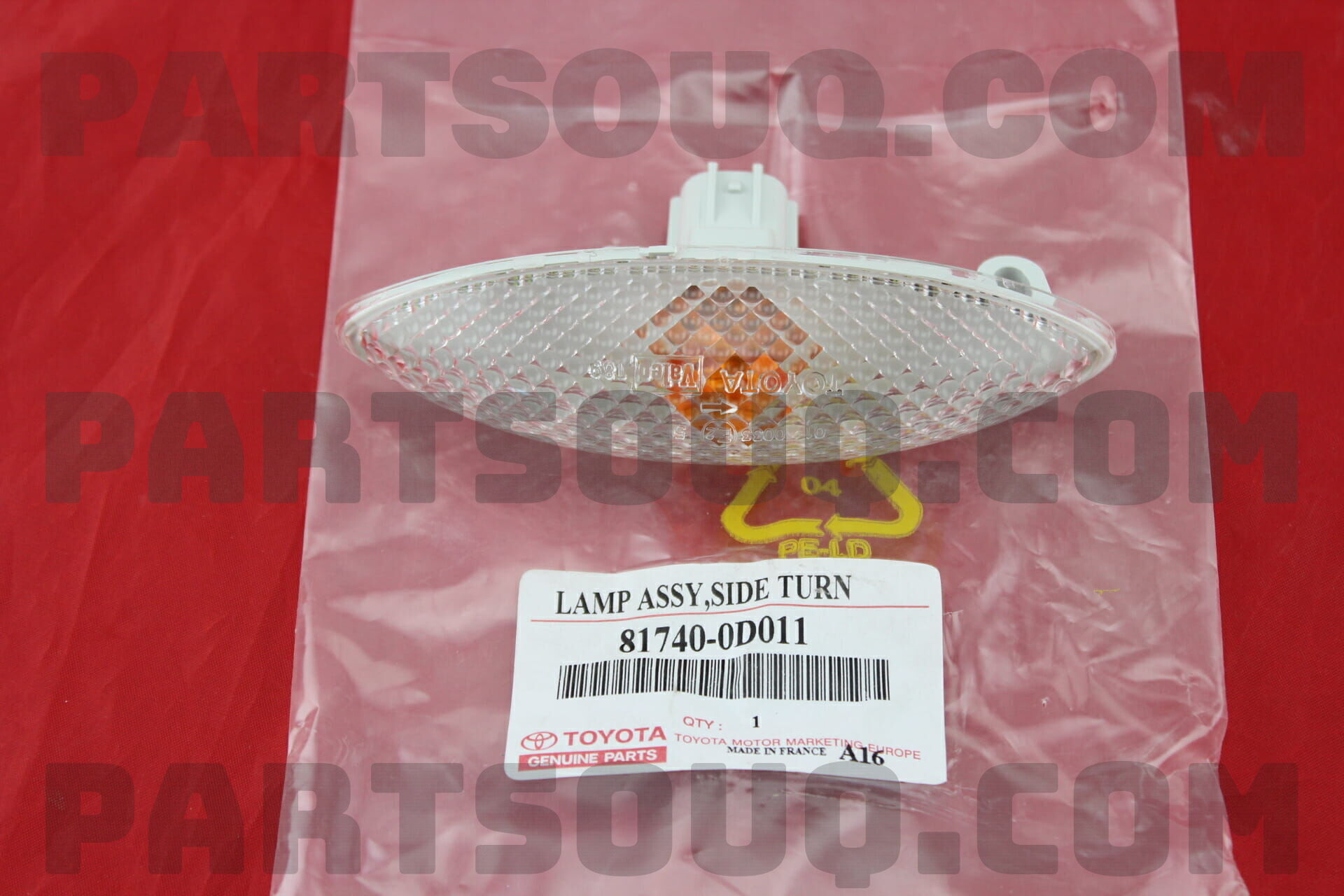 LAMP ASSY, SIDE TURN SIGNAL, LH 817400D011 | Toyota Parts | PartSouq