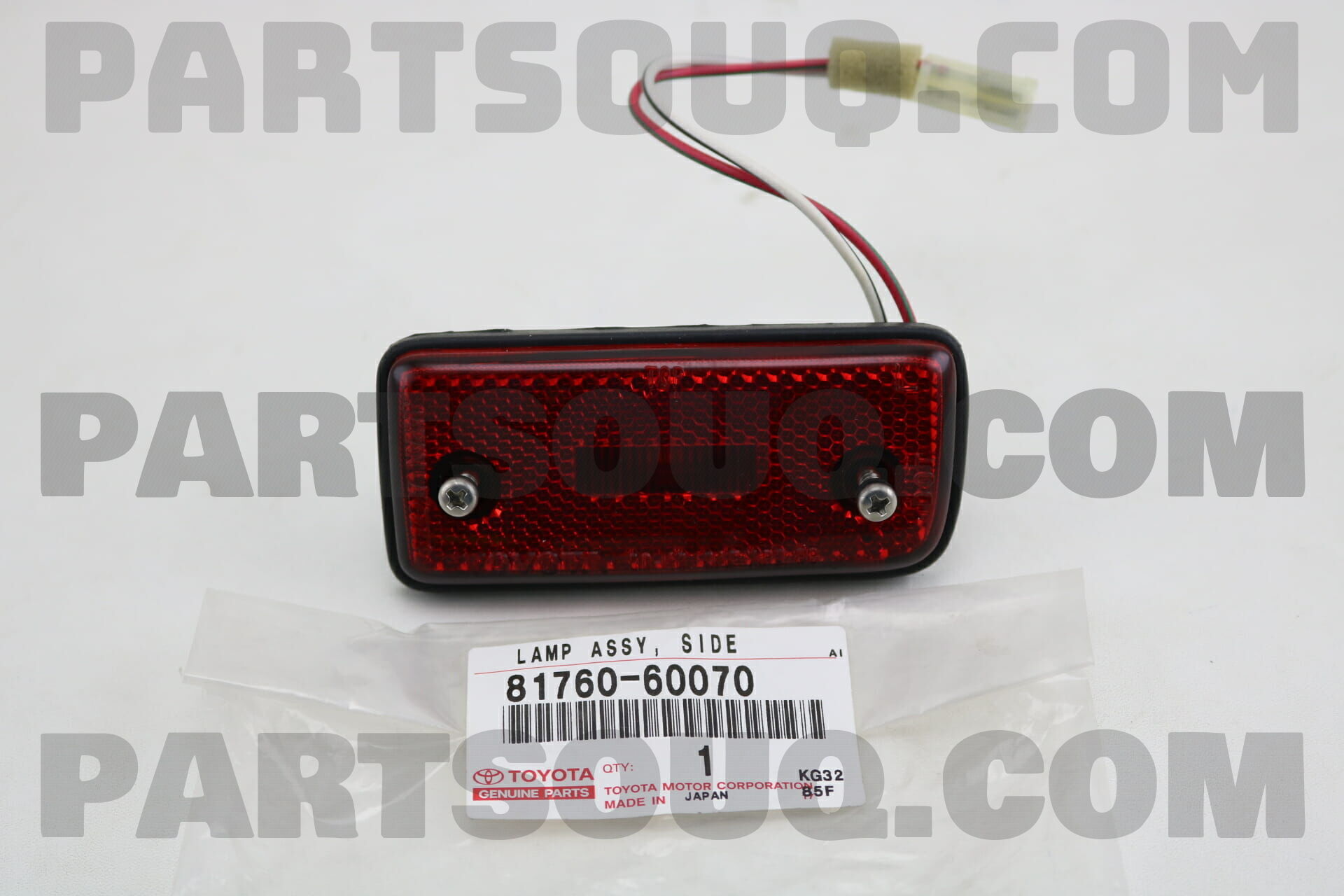 LAMP ASSY, REAR SIDE MARKER, LH 8176060070 | Toyota Parts | PartSouq