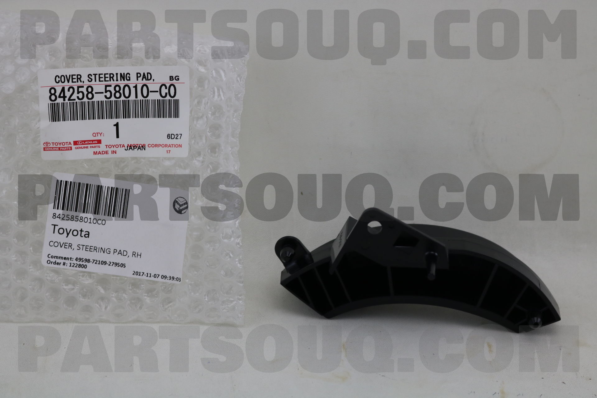 COVER, STEERING PAD, RH 8425858010C0 | Toyota Parts | PartSouq