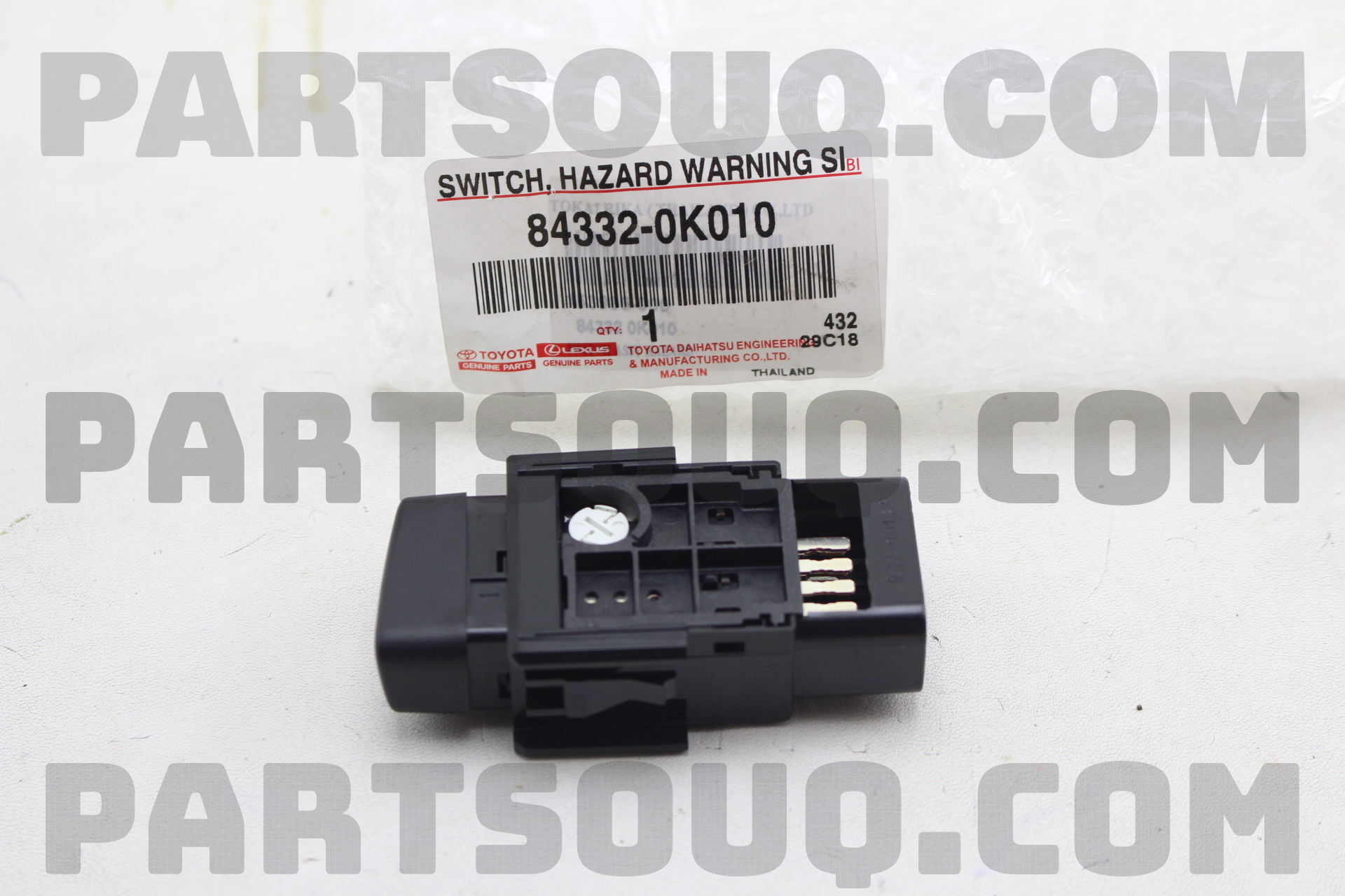 SWITCH ASSY, HAZARD WARNING SIGNAL 843320K010 | Toyota Parts | PartSouq