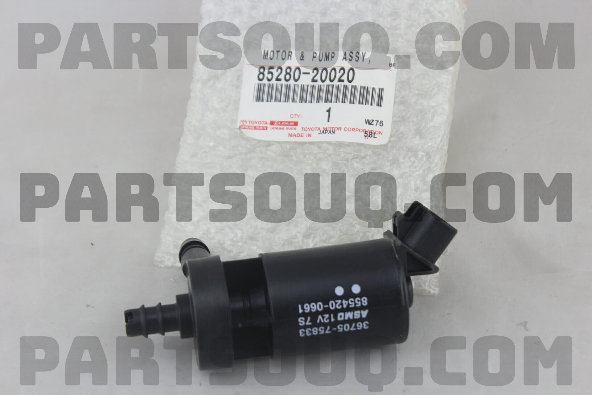 MOTOR AND PUMP ASSY, HEADLAMP CLEANER 8528020020 | Toyota Parts | PartSouq