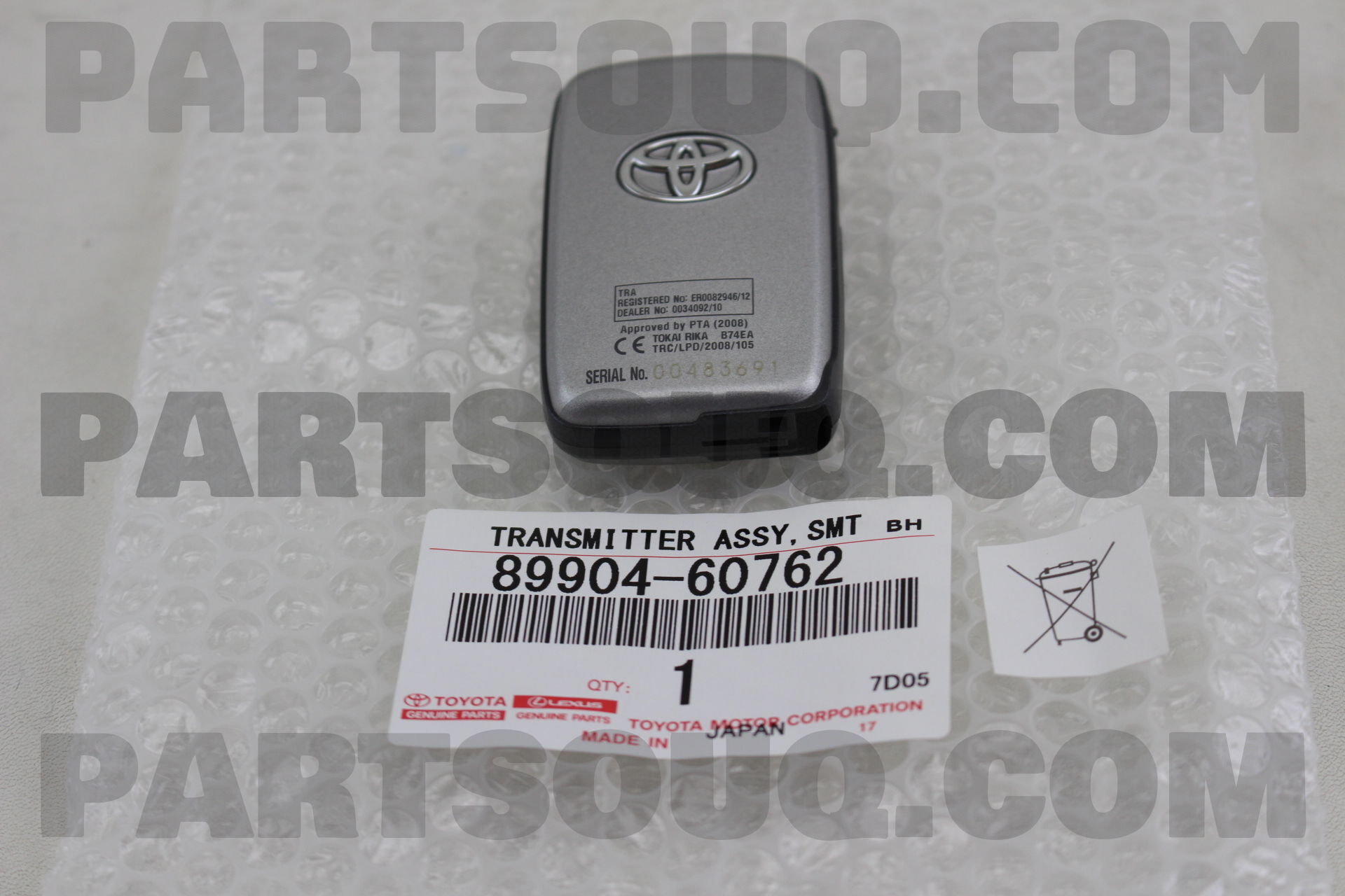 TRANSMITTER SUB-ASSY, ELECTRICAL KEY 8990460762 | Toyota Parts | PartSouq